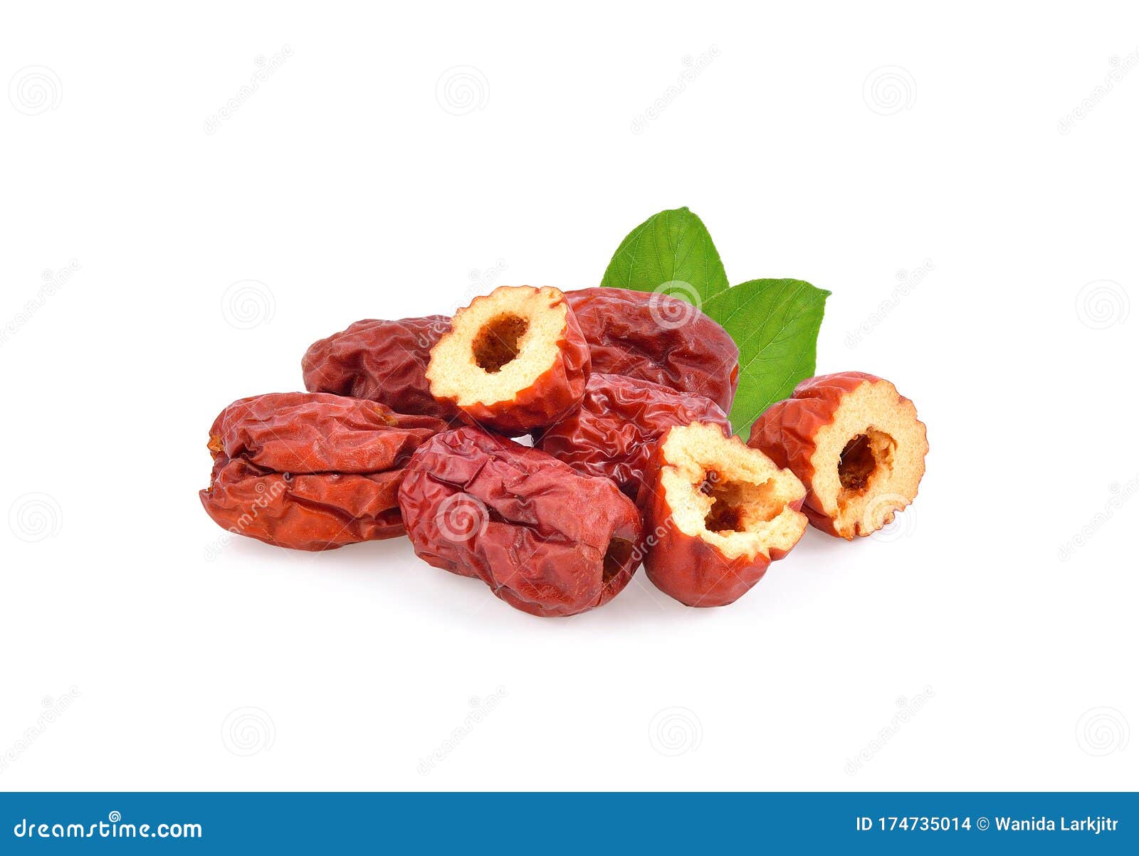 Dried Jujube on White Background Stock Photo - Image of harvest ...