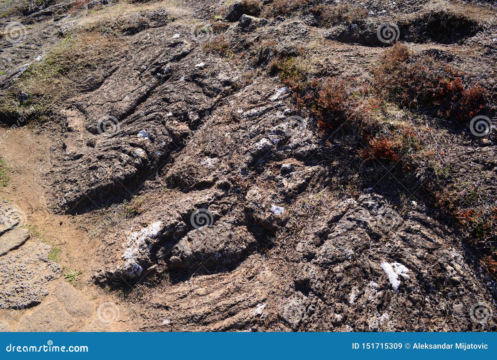 Dried Lava rock formation stock image. Image of natural - 151715309