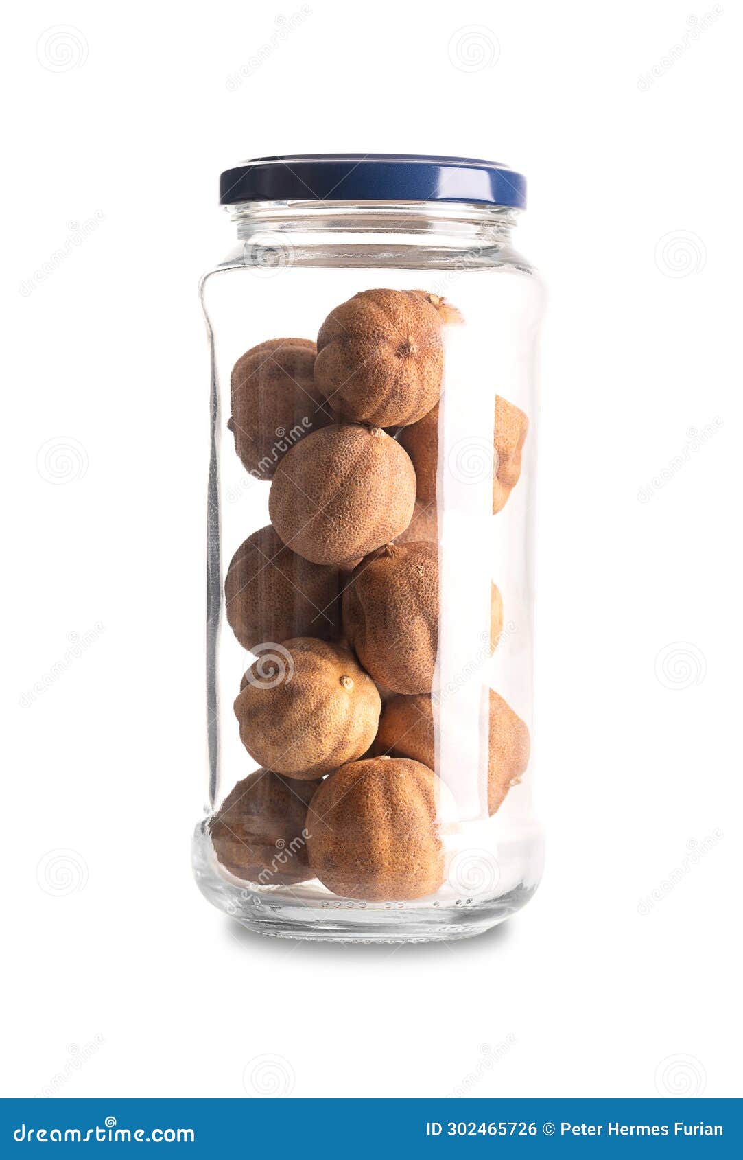 Whole Dried Limes, Sun Dried Fruits in a Glass Jar with Lid Stock Photo ...