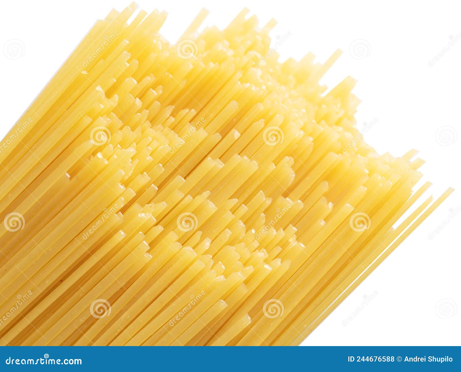 Dried Long Pasta Isolated on White Background. Stock Photo - Image of ...