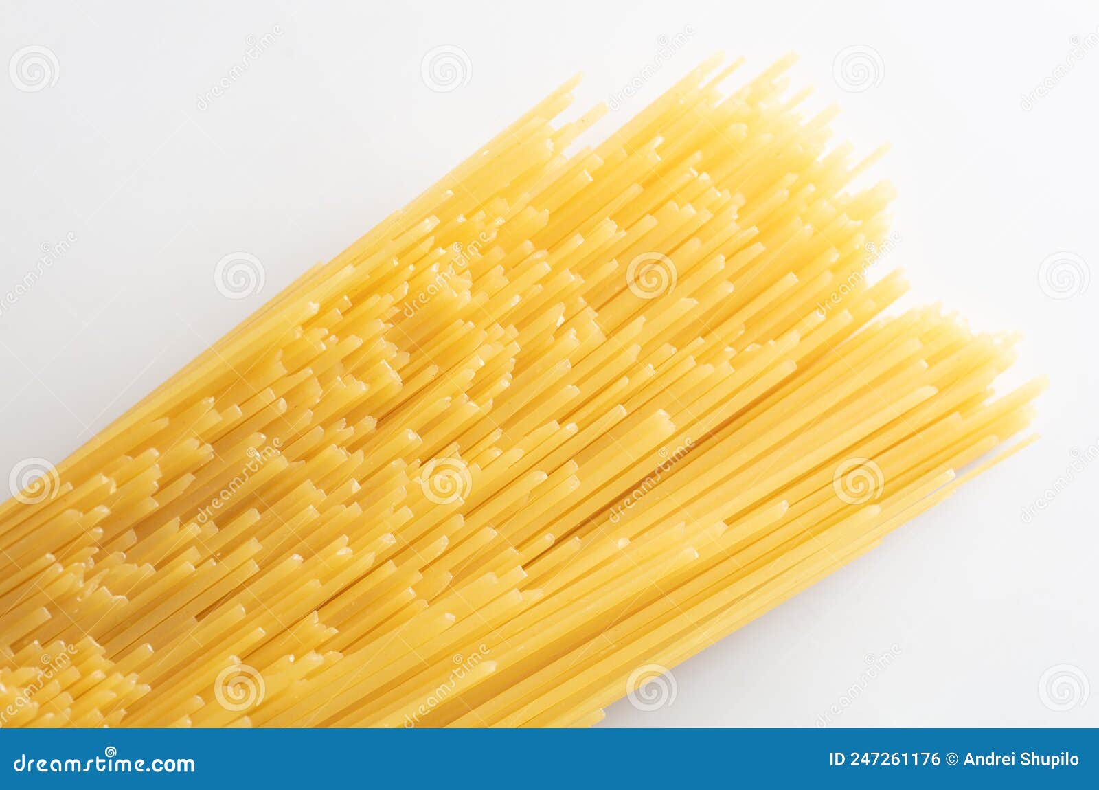 Dried Long Pasta Isolated on White Background. Stock Photo - Image of ...