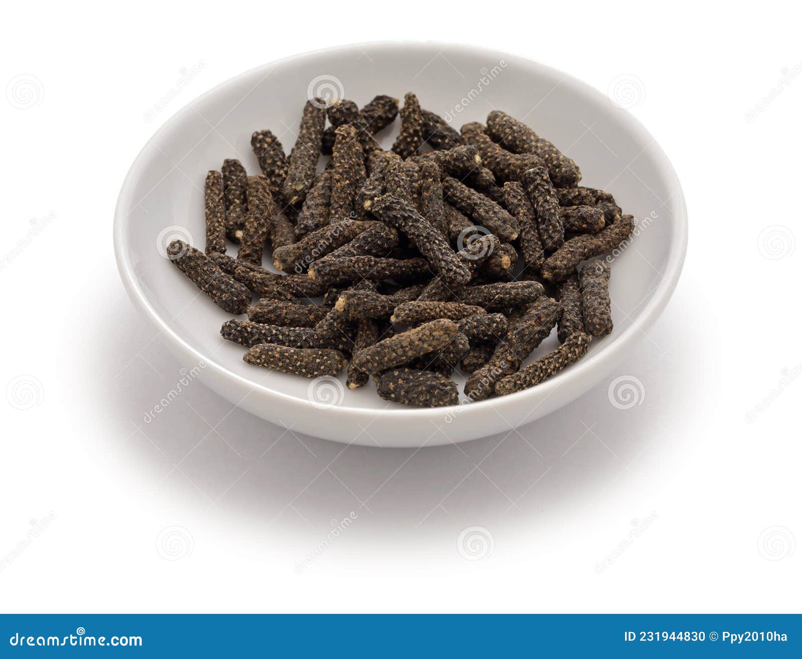 Dried Long Pepper, Piper Longum Isolated On White, Top View Royalty ...