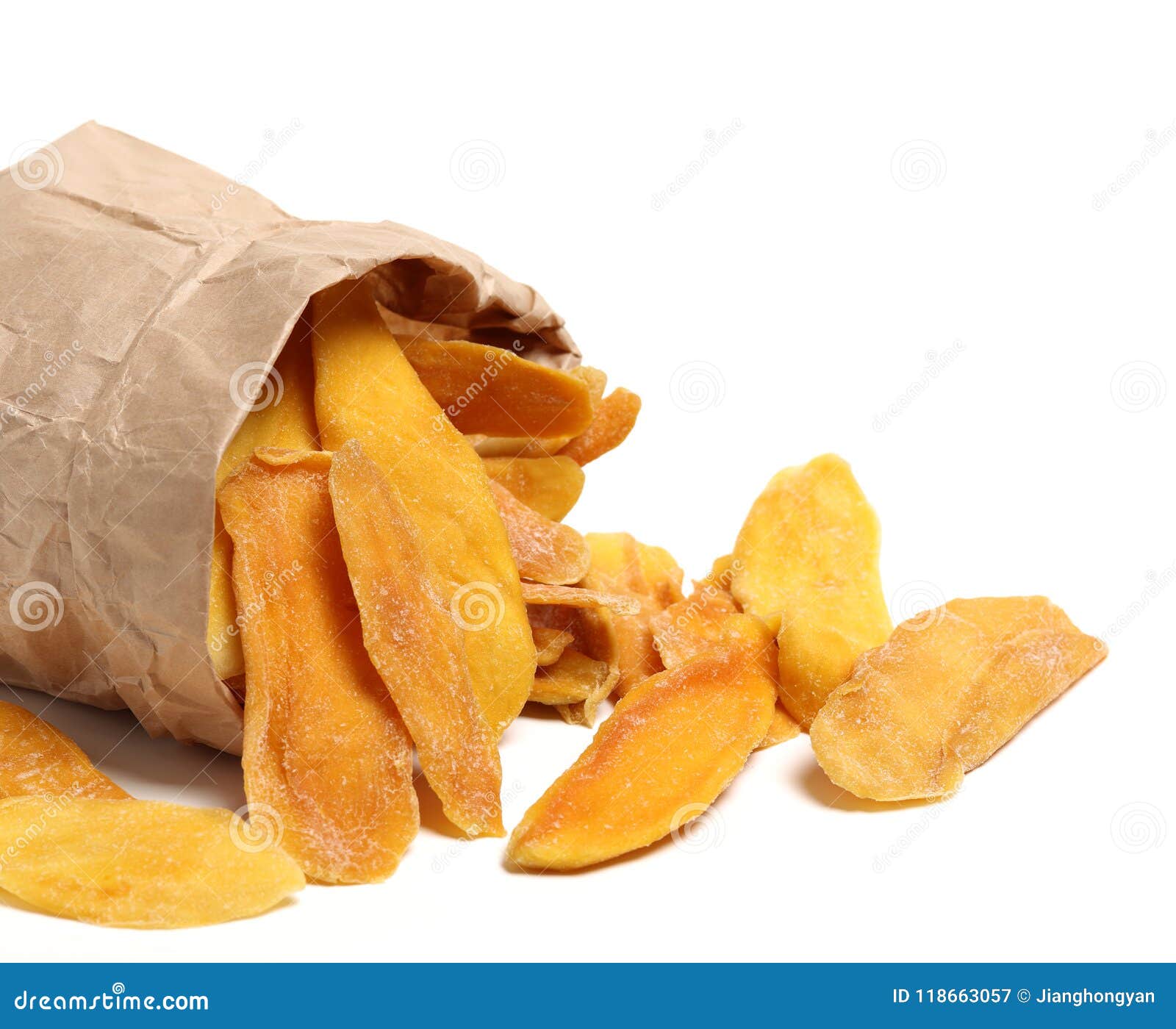Dried mango stock image. Image of healthy, white, isolated - 118663057
