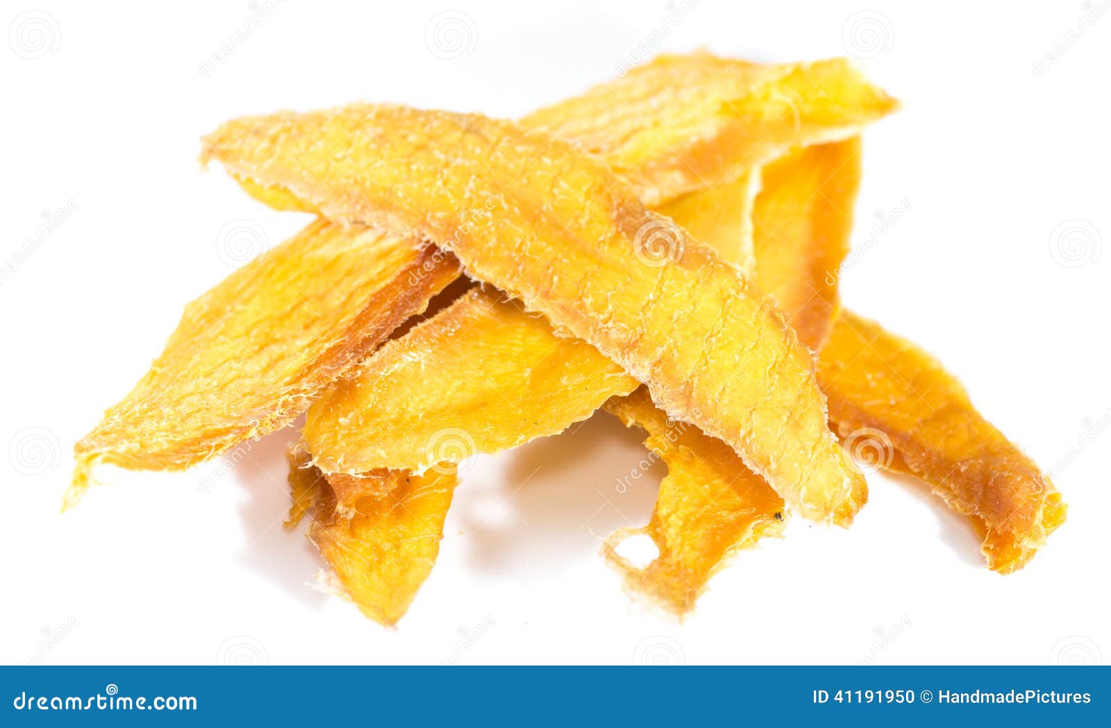 Dried Mango (isolated on White) Stock Photo - Image of food, fruits ...