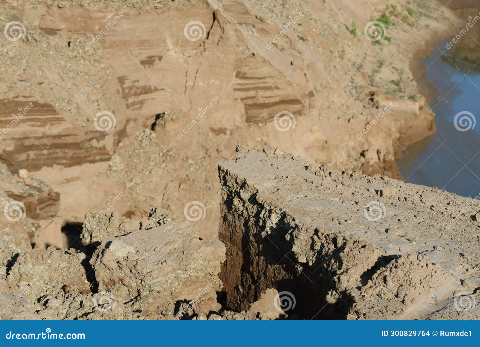 Dried Mud tear-off edge stock photo. Image of break - 300829764