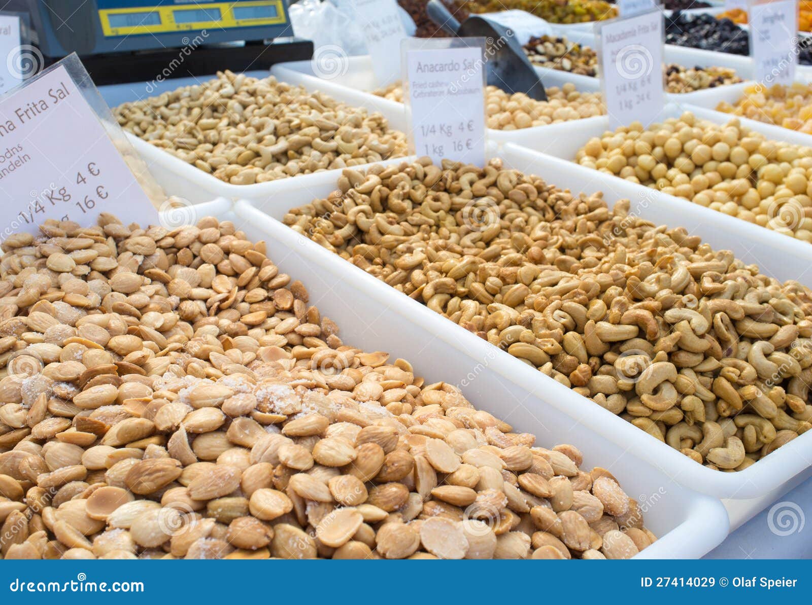 Dried nuts stock image. Image of retail, almonds, ingredient - 27414029