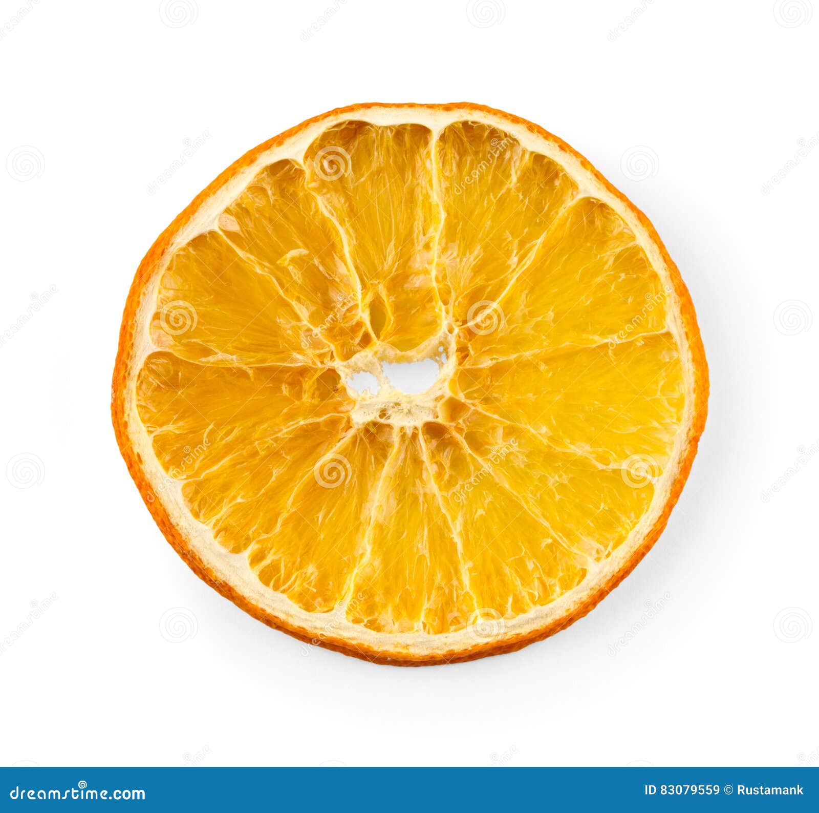 Dried Orange Slice Isolated on White Stock Image - Image of fruit ...