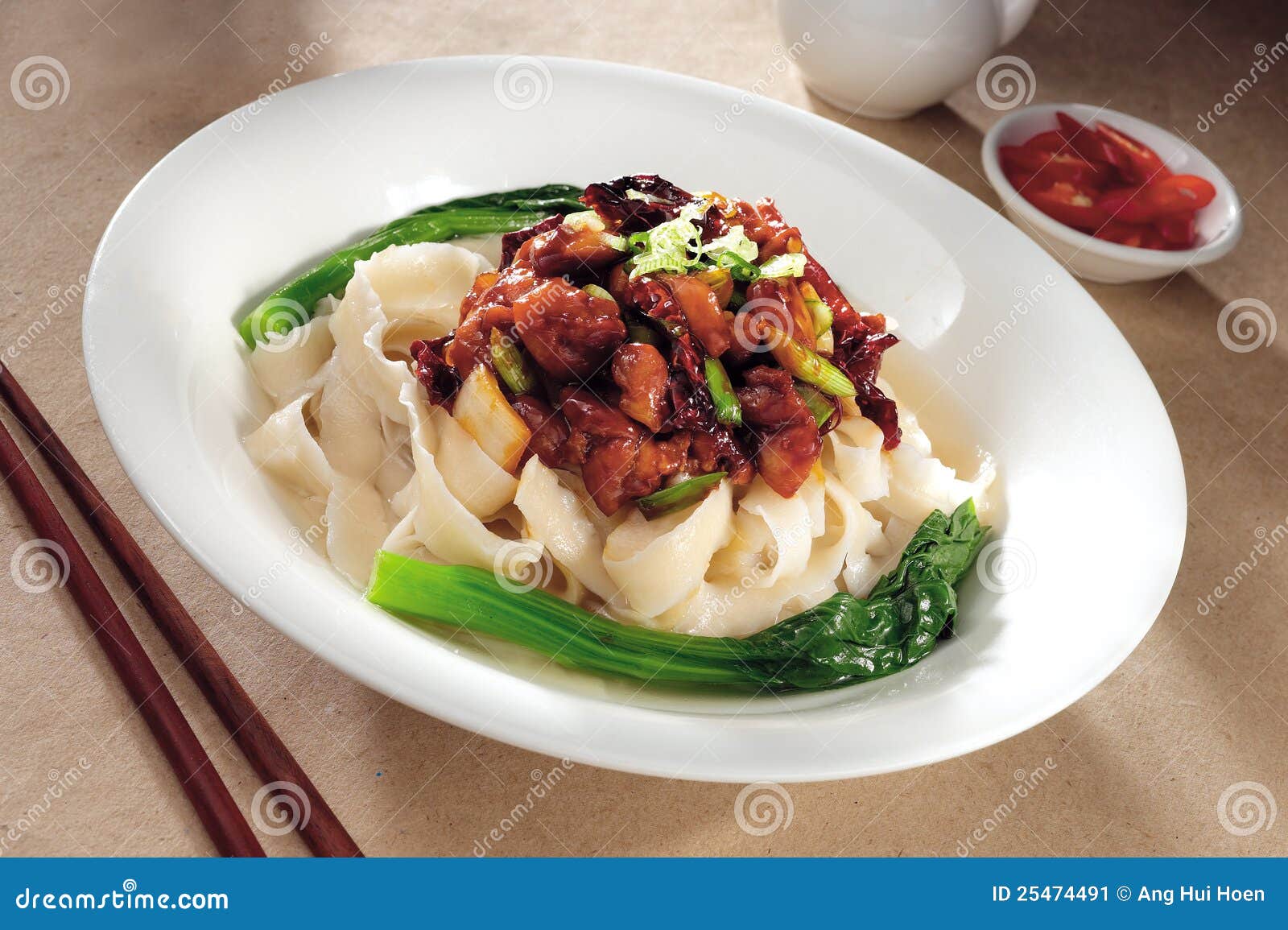 Dried Pan Mee stock image. Image of plate, tasty, restaurant - 25474491