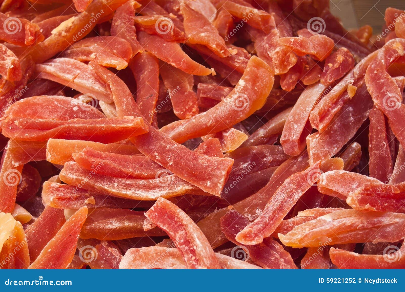 Dried papaya stock photo. Image of yellow, exotic, dessert - 59221252