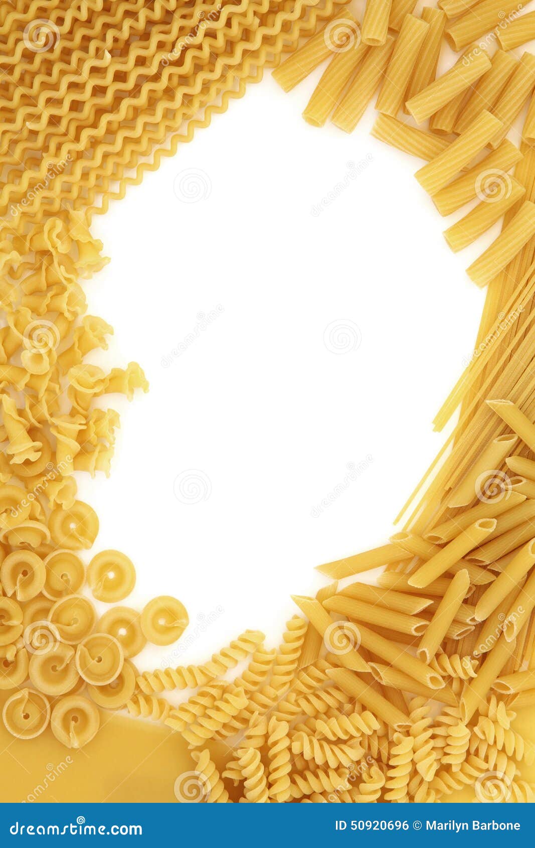 Dried Pasta Border stock photo. Image of lasagne, vegetarian - 50920696