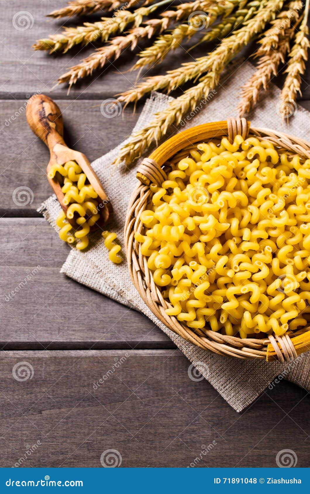 Dried pasta cavatappi stock photo. Image of healthy, food - 71891048