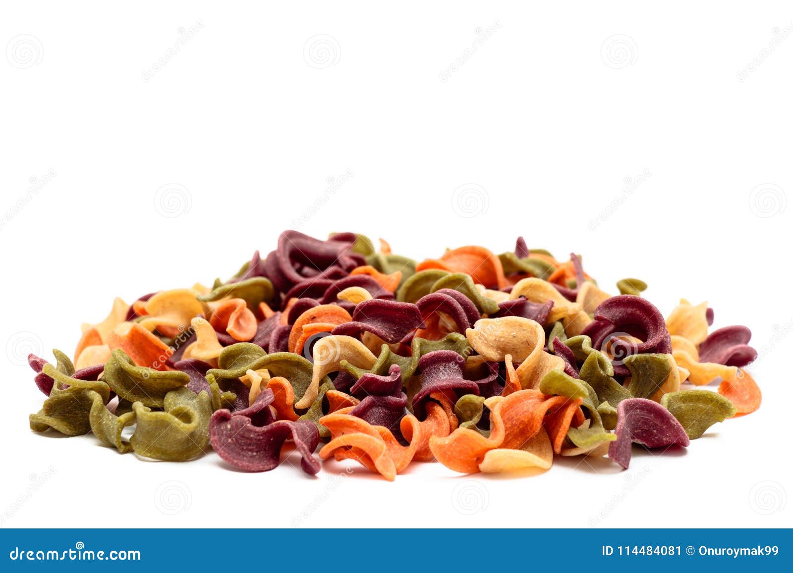 Dried Pasta in Mixed Front View. Colorful Vegetable Pastas on ...