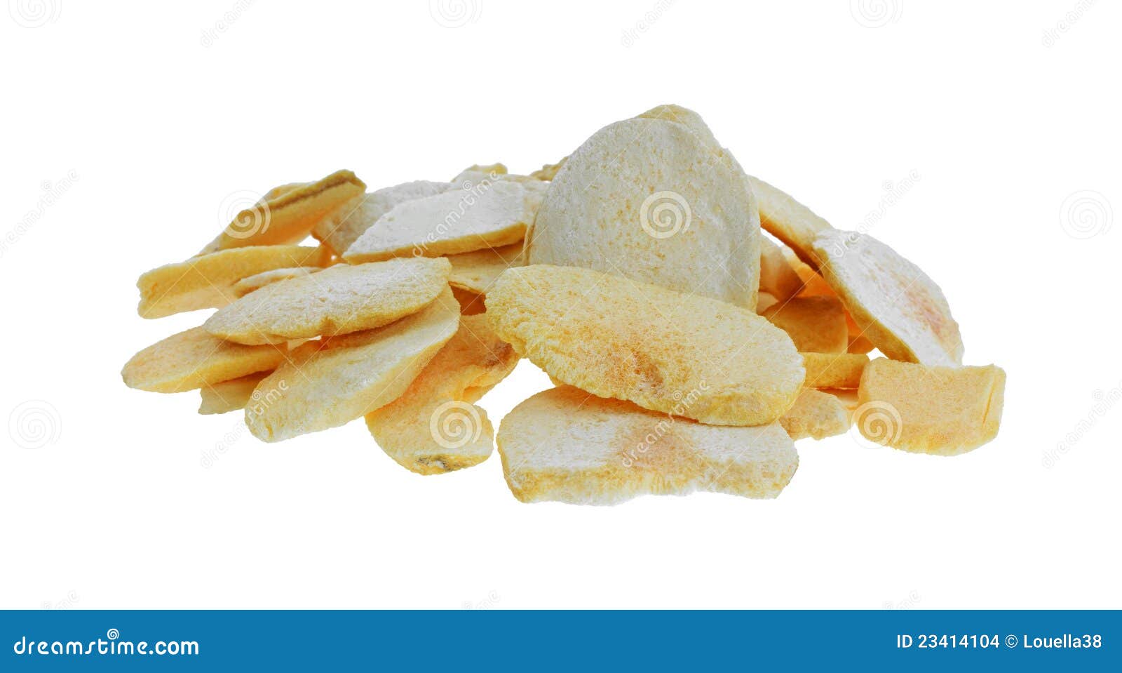 Dried Peach Chip Snack Food Stock Photo - Image of freeze, delicious ...