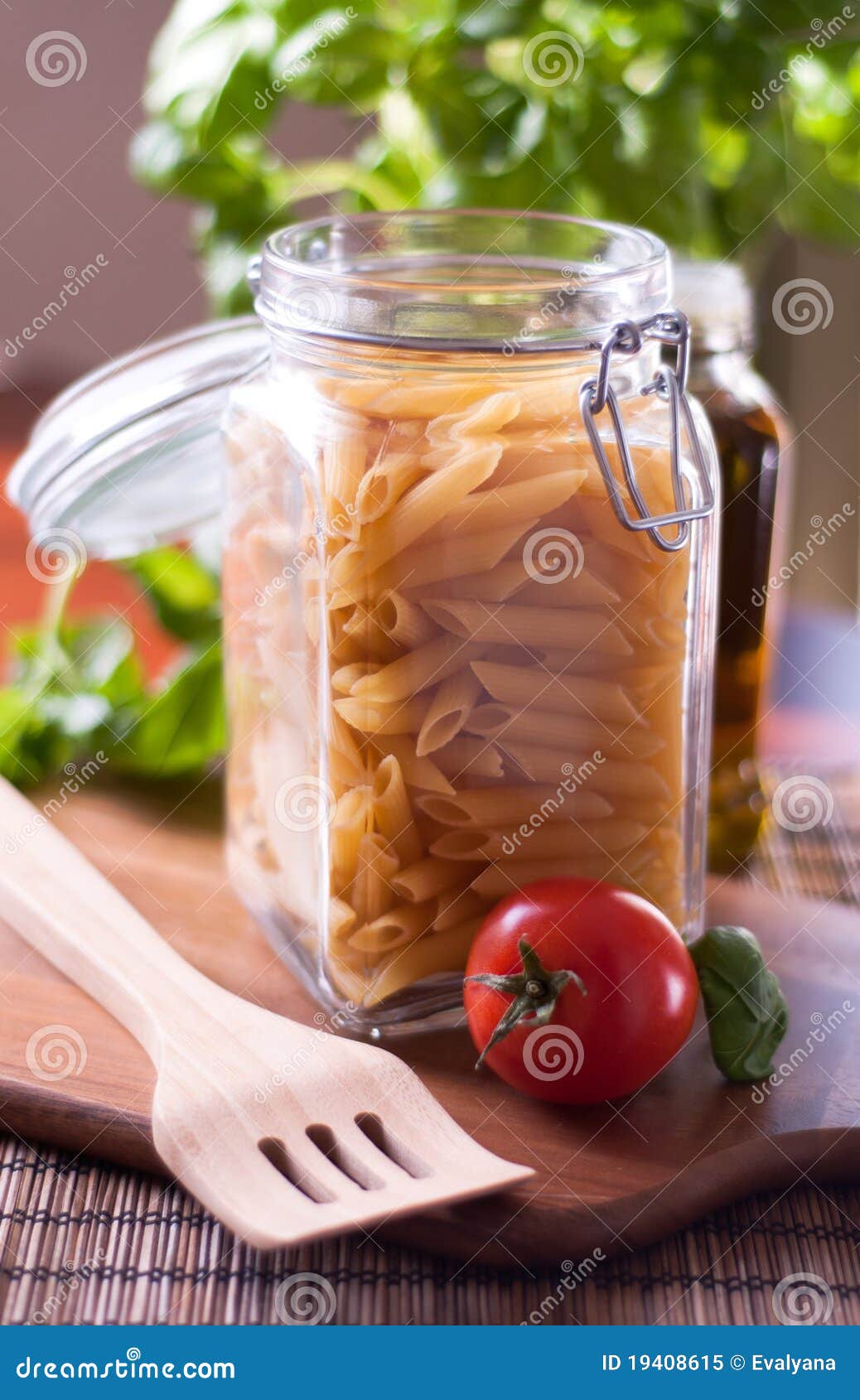 Dried Penne Pasta on the Kitchen Table Stock Image - Image of italian ...