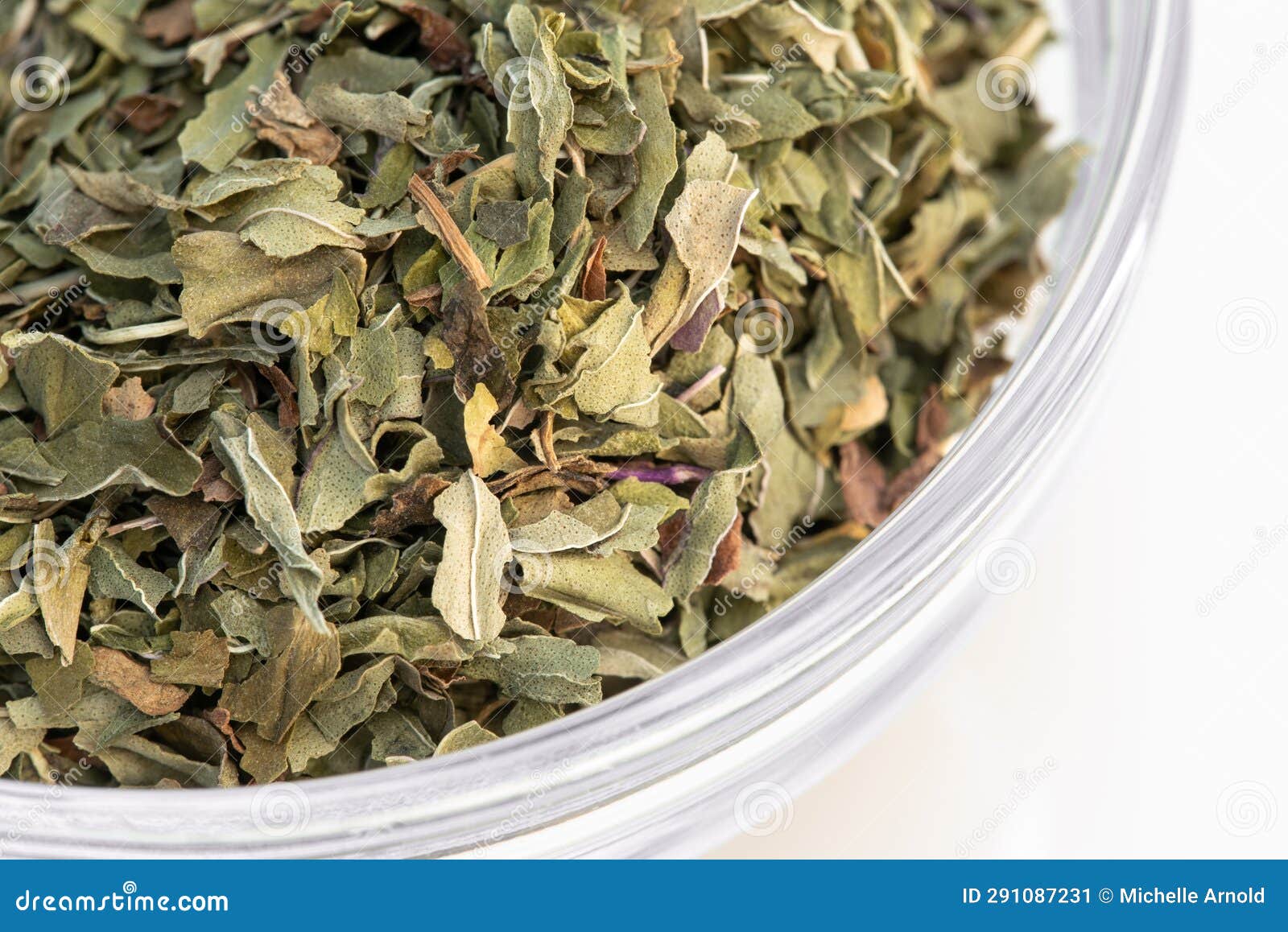 Dried Peppermint Leaves in a Bowl Stock Image - Image of cuisine, soil ...