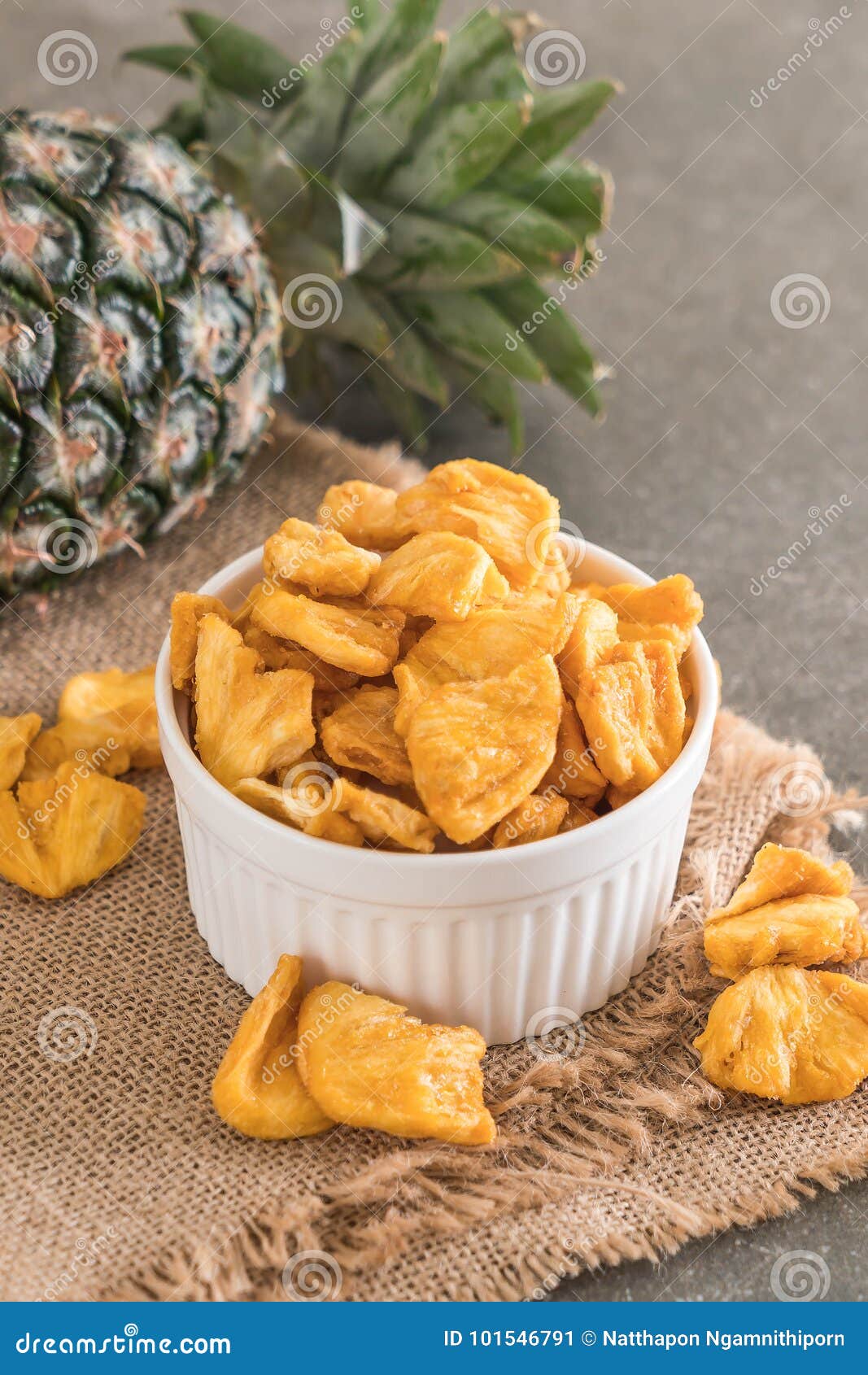 Dried Pineapple Crispy Chips Stock Image - Image of pineapple ...