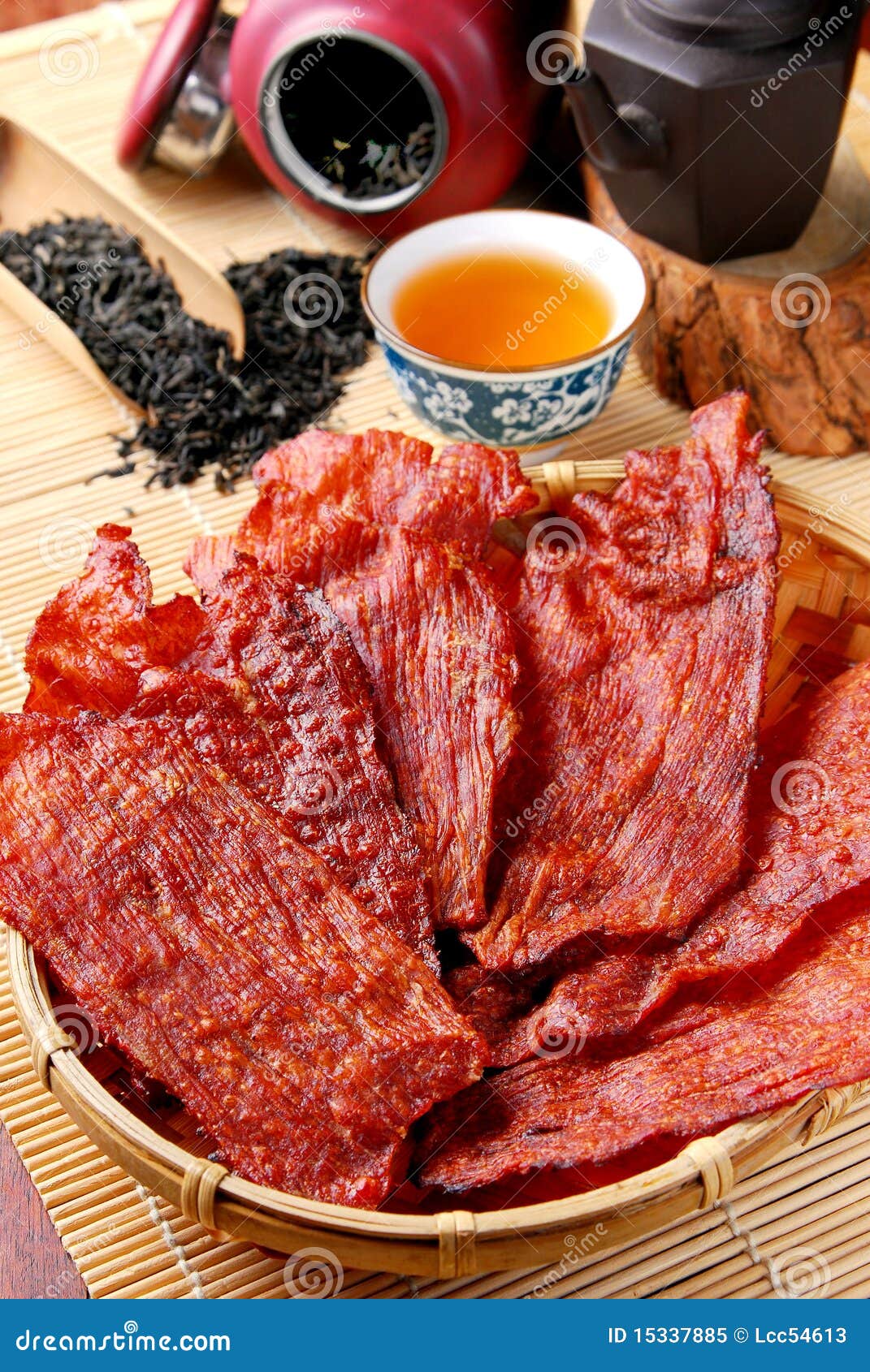 Dried pork stock image. Image of repast, side, snack - 15337885