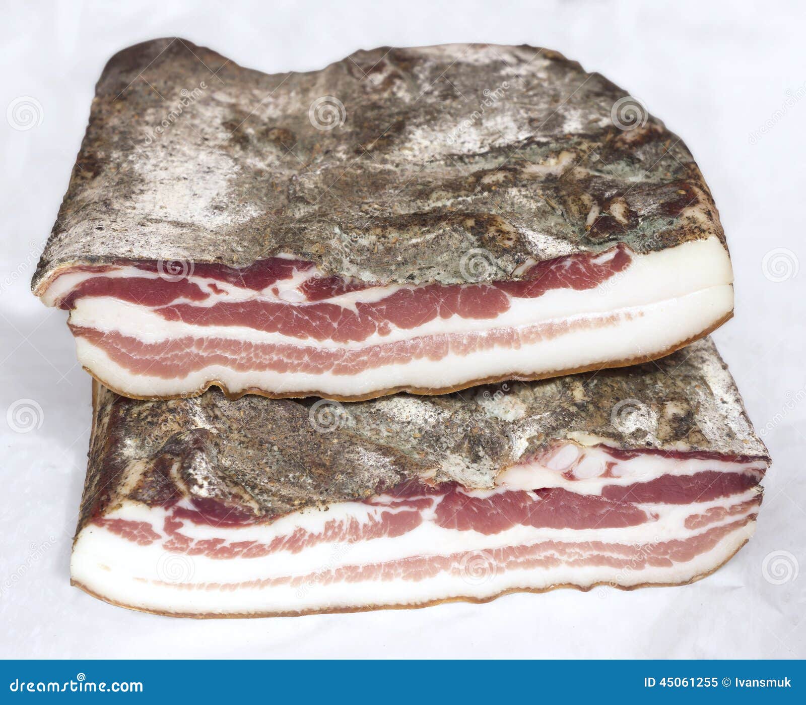 Dried Pork Bacon stock image. Image of stack, detail - 45061255