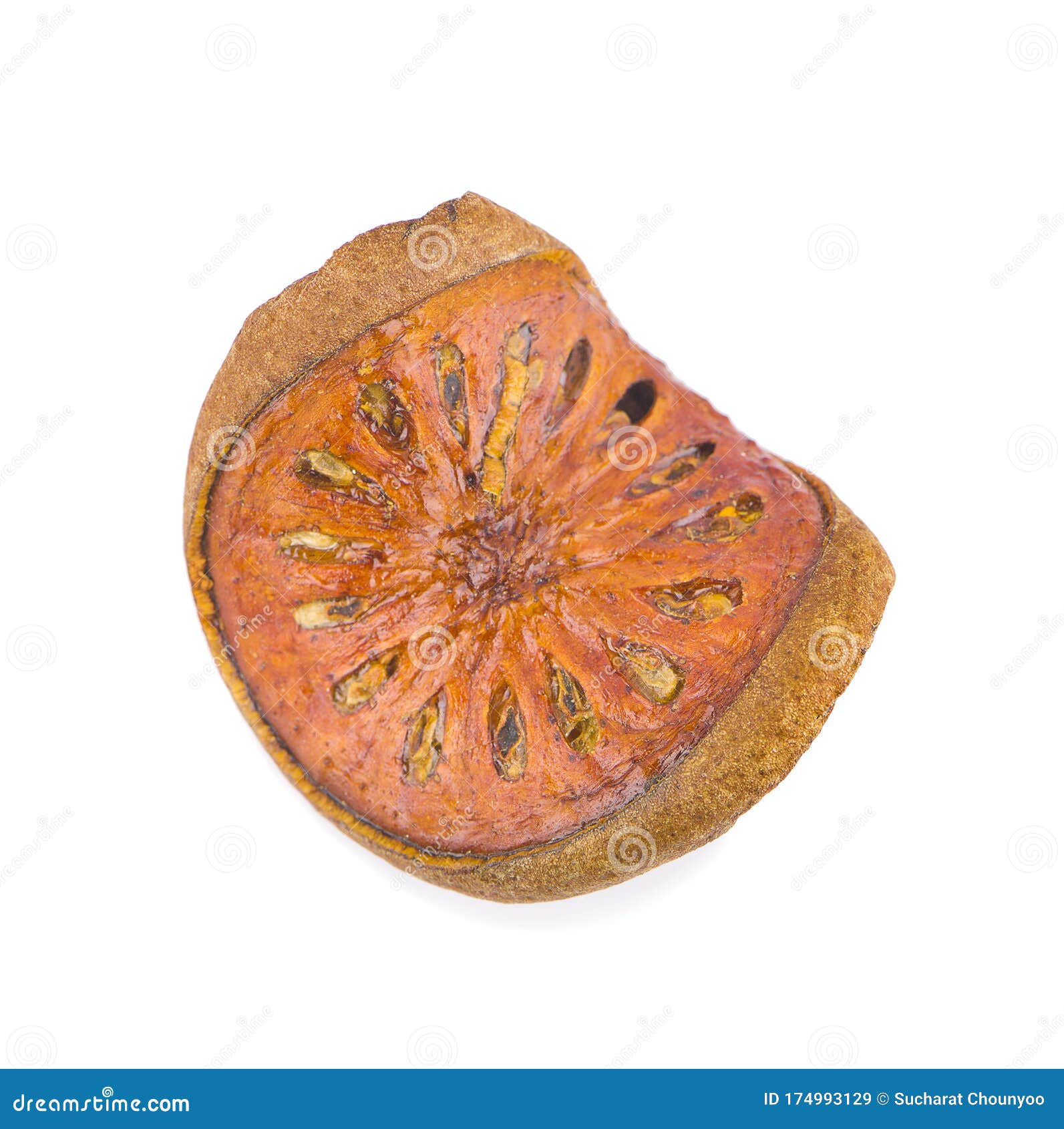 Dried Quince Slices an Isolated on White Background Stock Image - Image ...