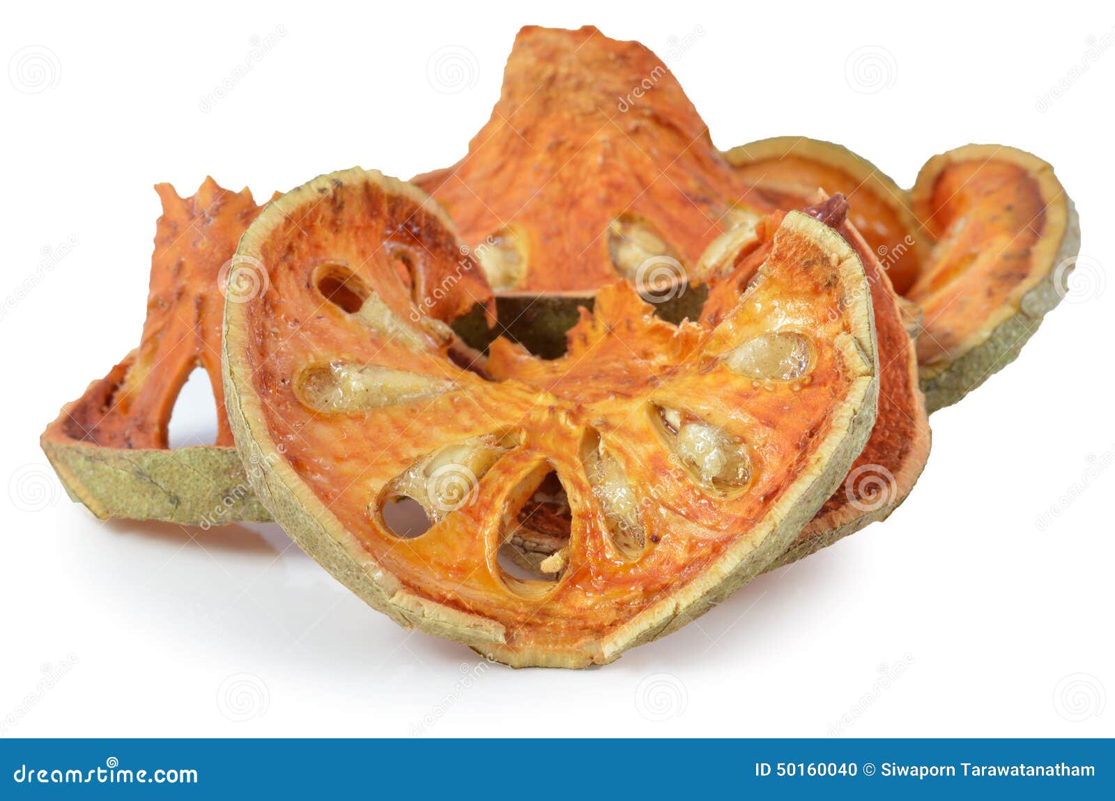 Dried Quince Slices on a White Background. Stock Photo - Image of ...