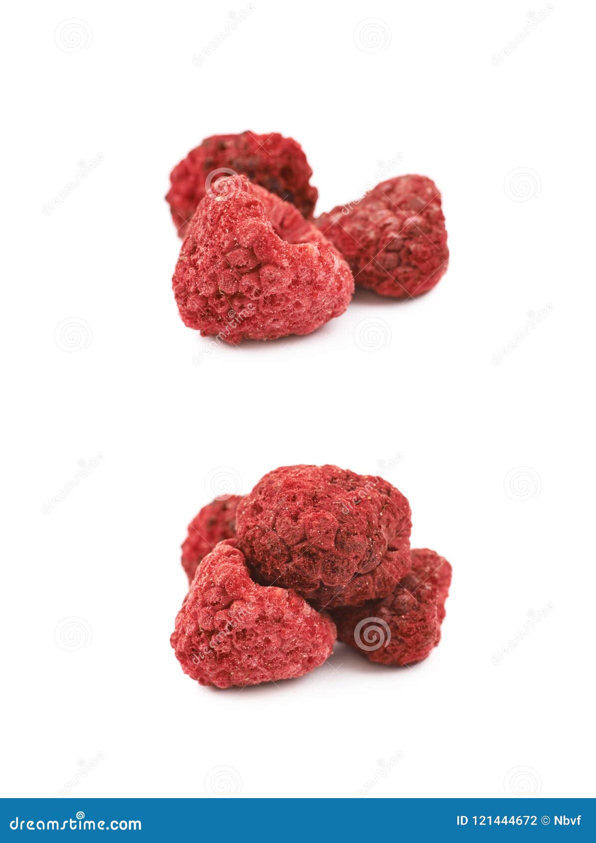 Dried raspberry isolated stock photo. Image of pile - 121444672