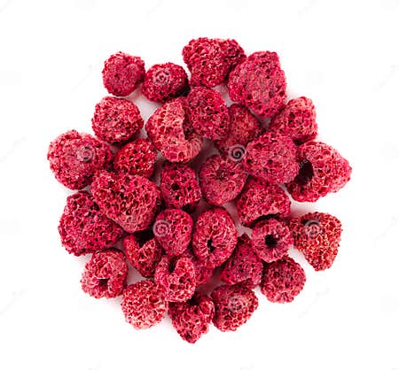 Dried Raspberry Isolated on White Background. Dehydrated Raspberry ...