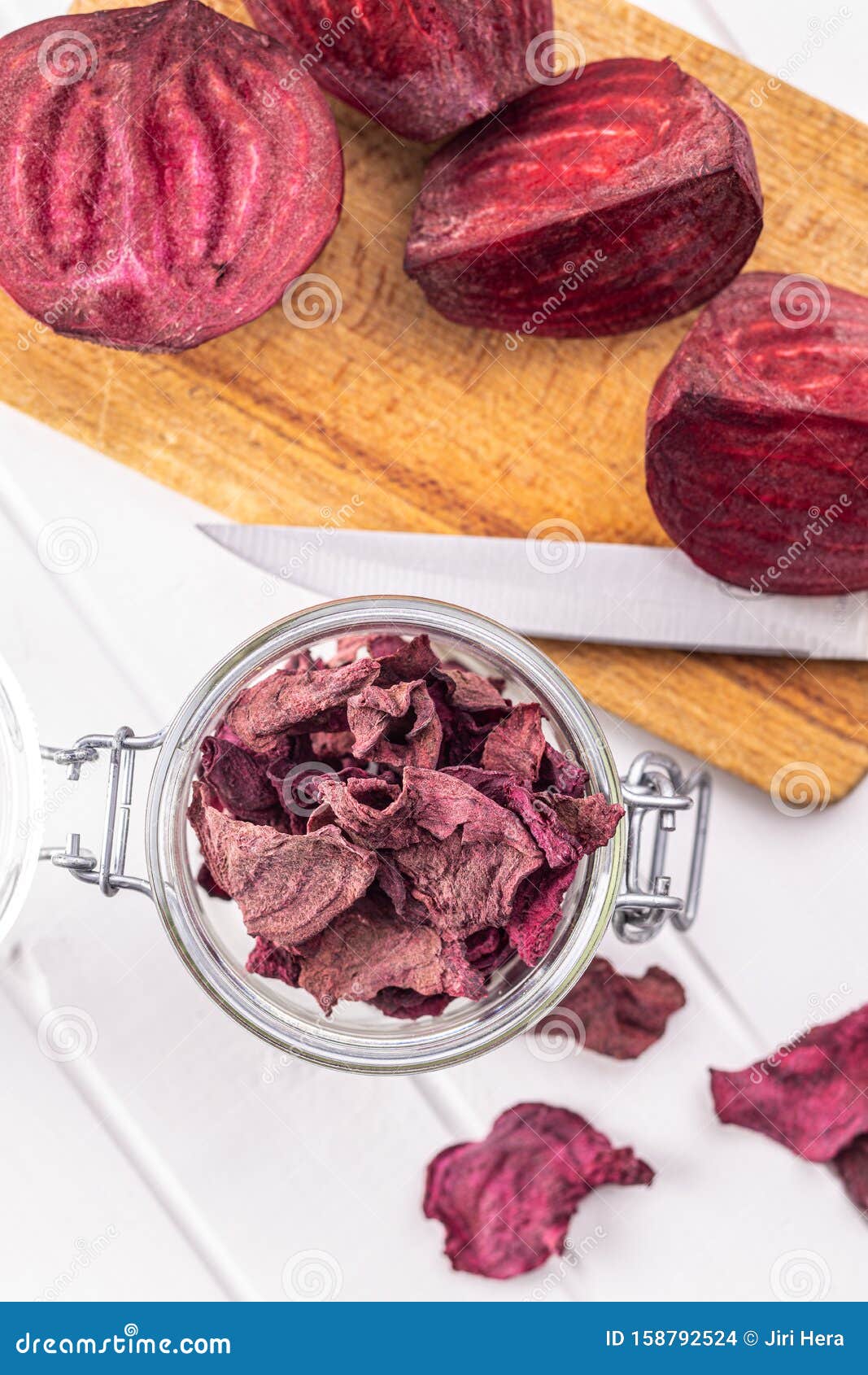 Dried and raw beetroot stock photo. Image of glass, flat - 158792524