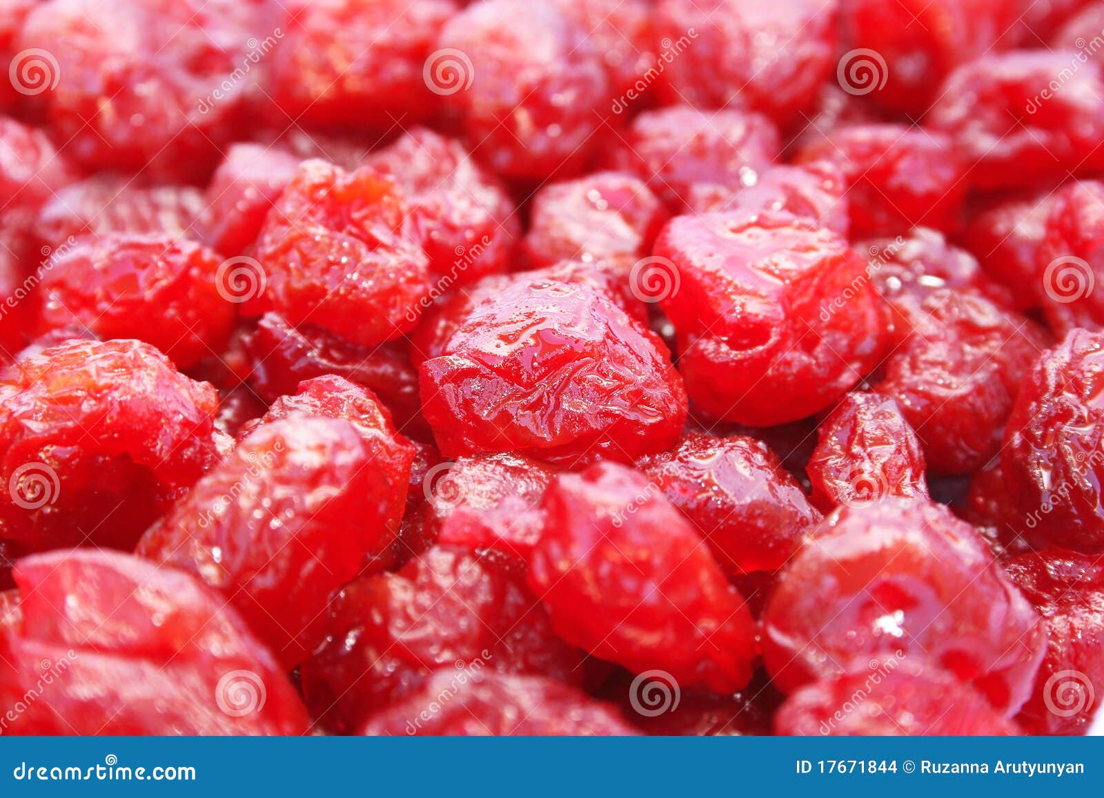 Dried red cherries stock photo. Image of isolated, background - 17671844