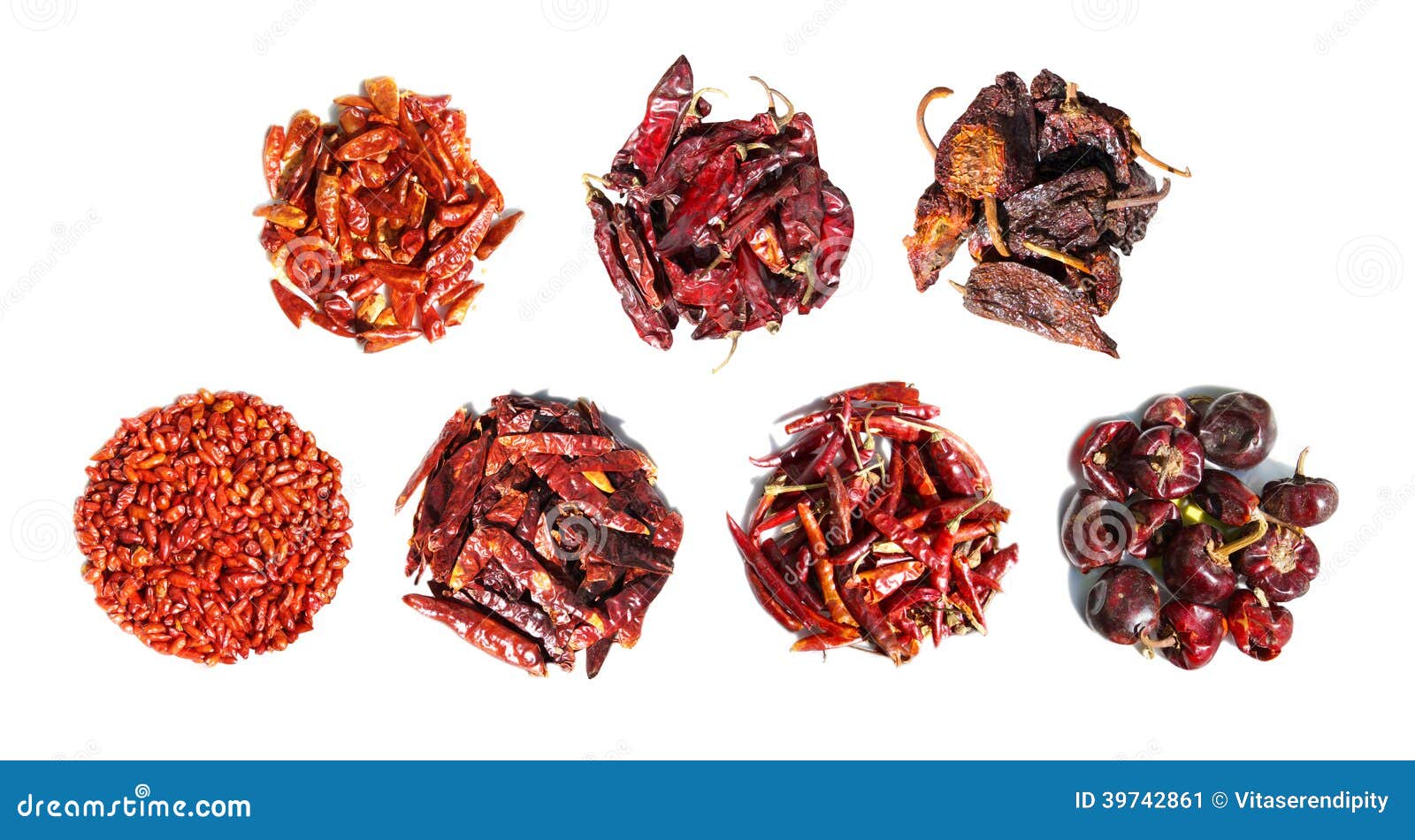 Dried red chili peppers stock image. Image of chiles - 39742861
