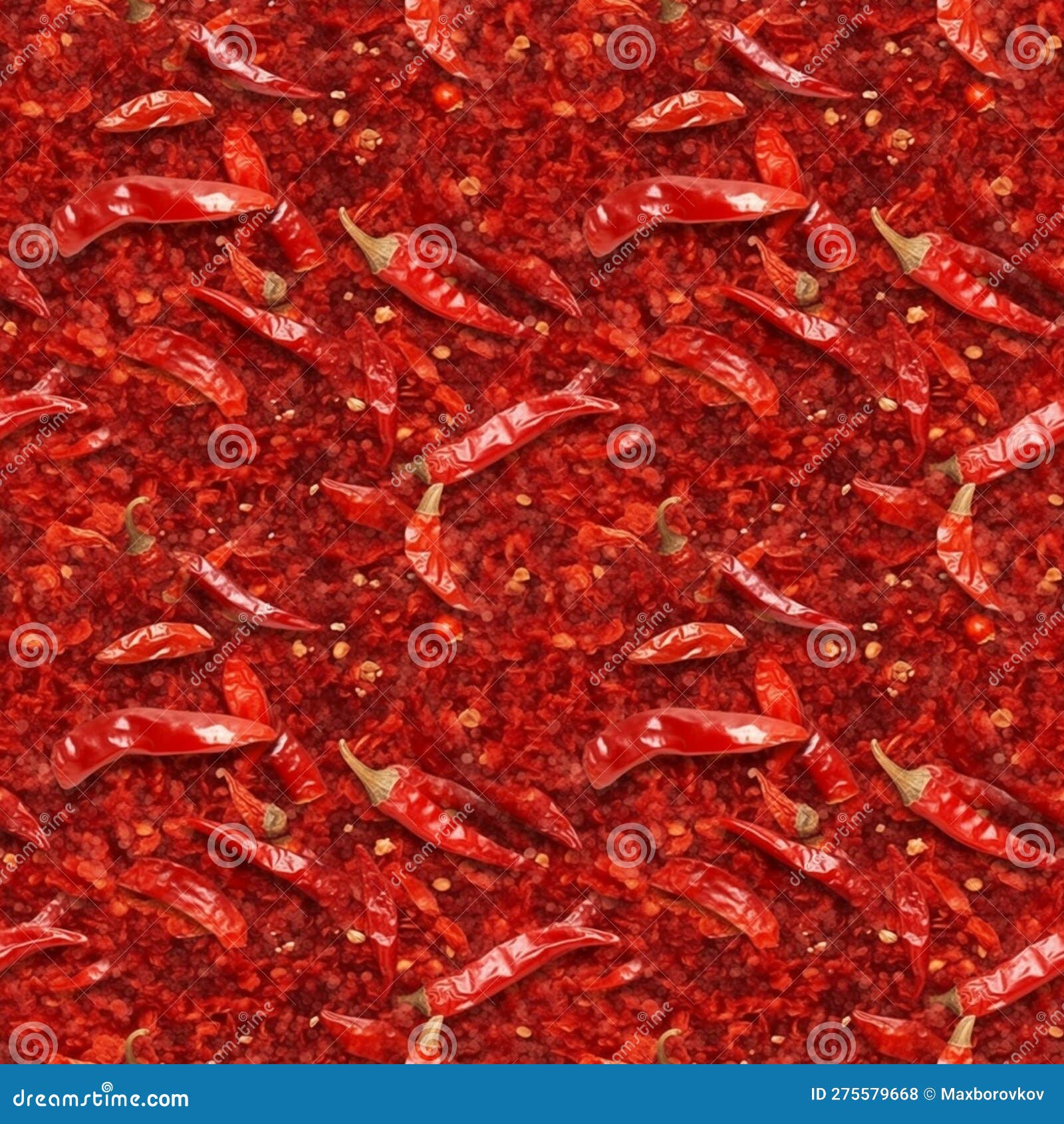 Dried Red Chilli Peppers with Seeds. AI Generative Illustration Stock ...