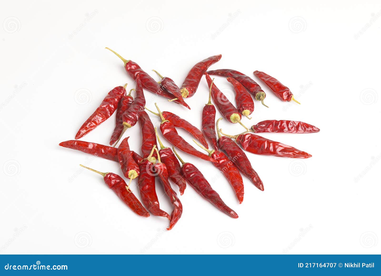 Dried Red Chilli on White Background Stock Image - Image of indian ...
