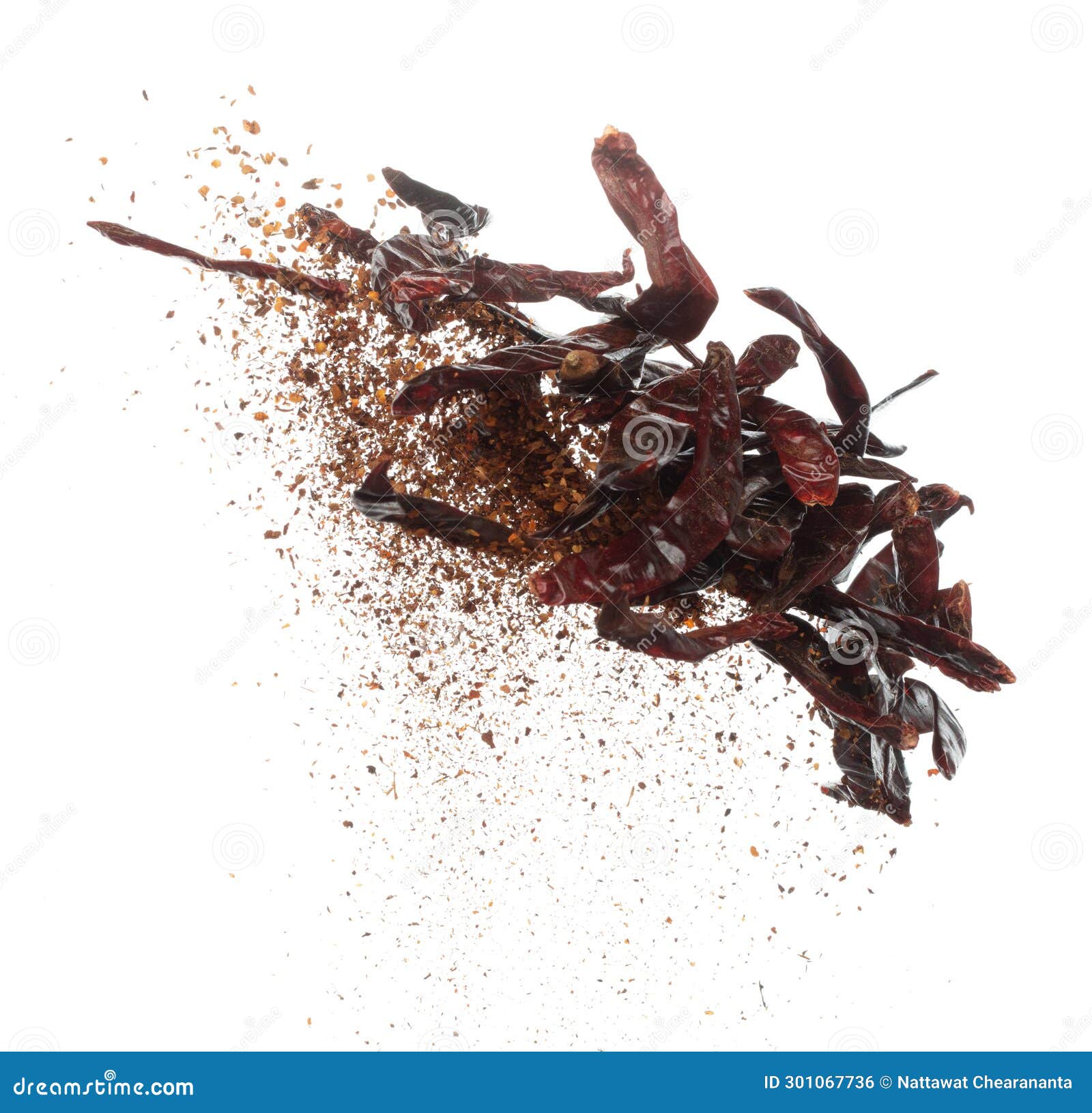 Dried Red Hot Chilli Fall Down Explosion, Dried Red Chilli Float ...