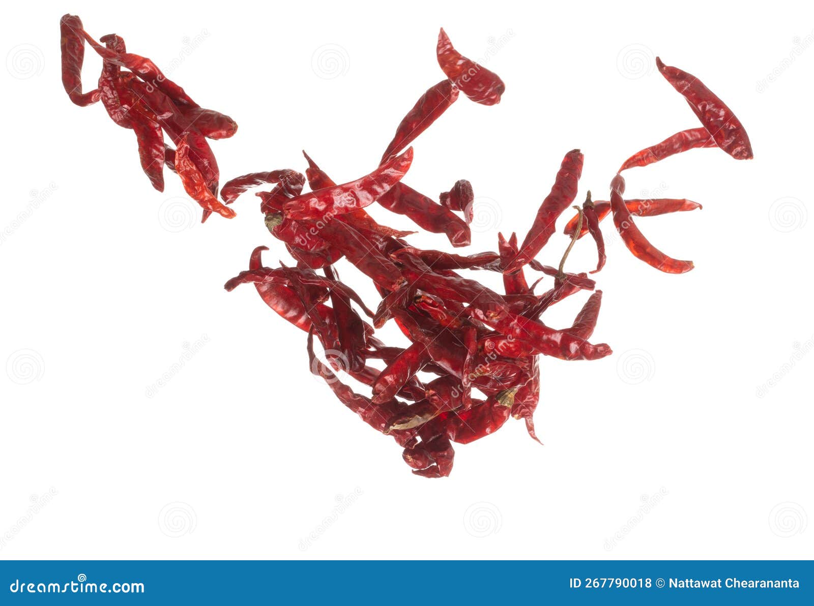 Dried Red Hot Chilli Fall Down Explosion, Dried Red Chilli Float ...