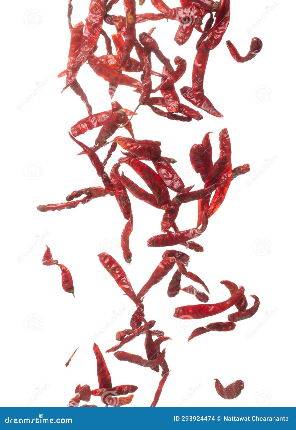 Dried Red Hot Chilli Fall Down Explosion, Dried Red Chilli Float ...
