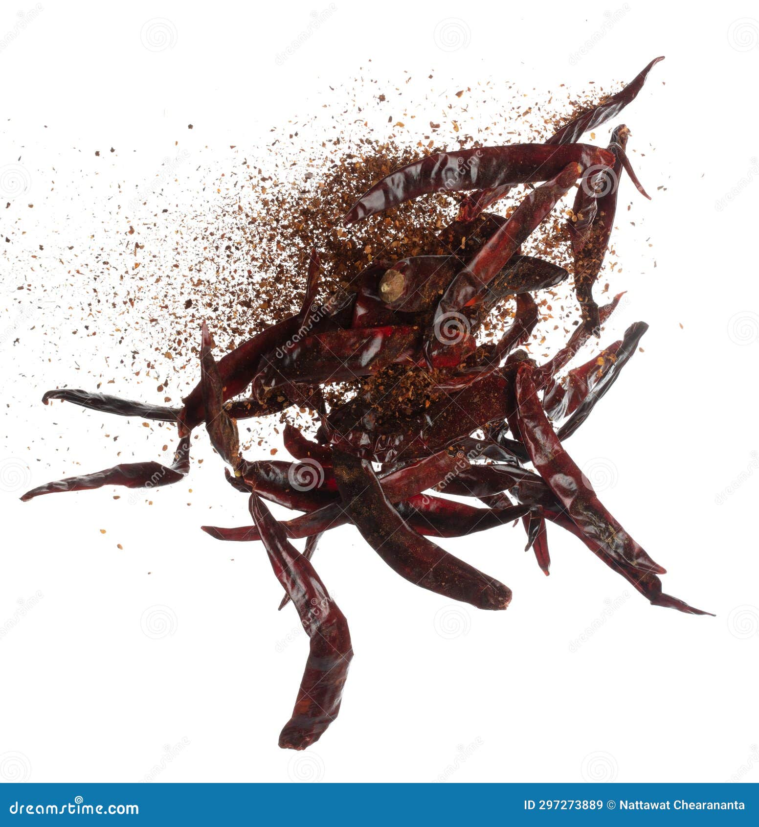 Dried Red Hot Chilli Fall Down Explosion, Dried Red Chilli Float ...