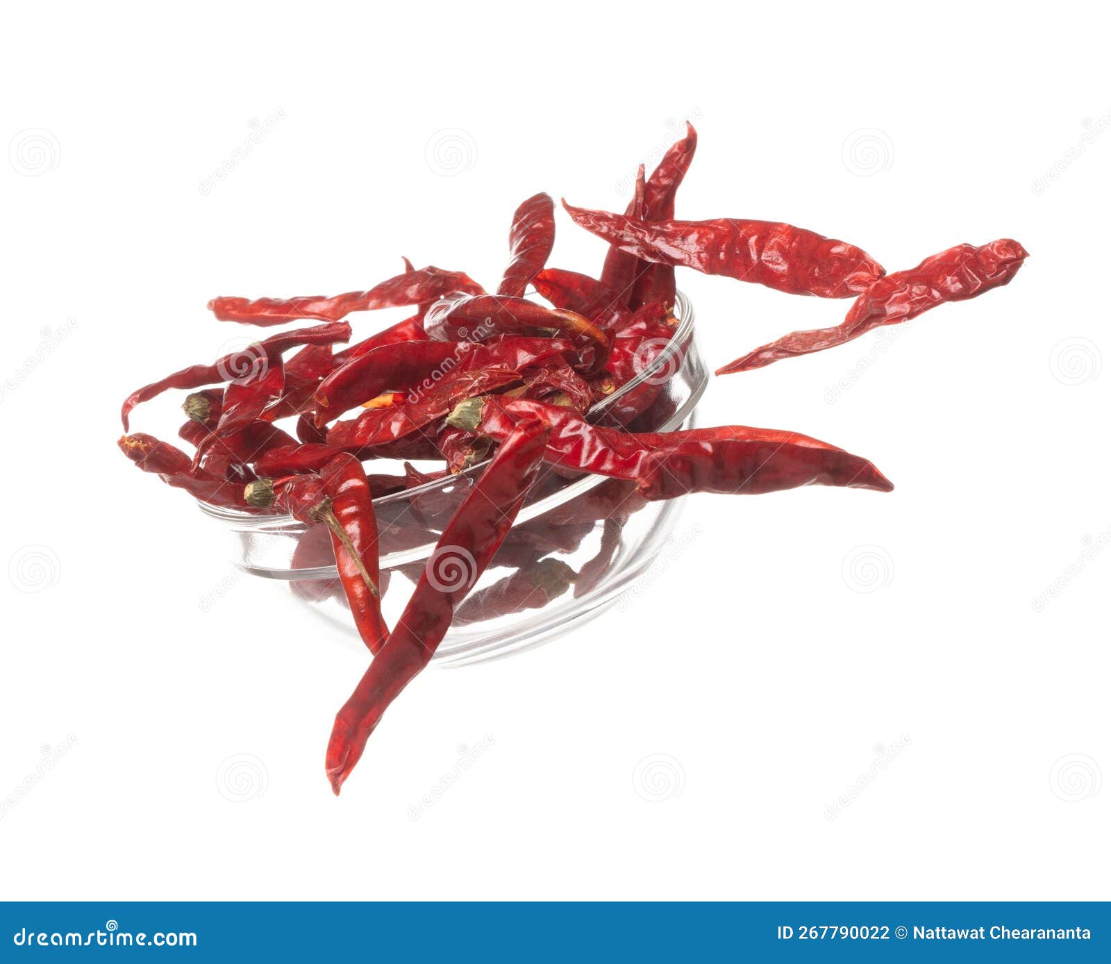 Dried Red Hot Chilli Fall Down in Glass Bowl, Dried Red Chilli Float ...
