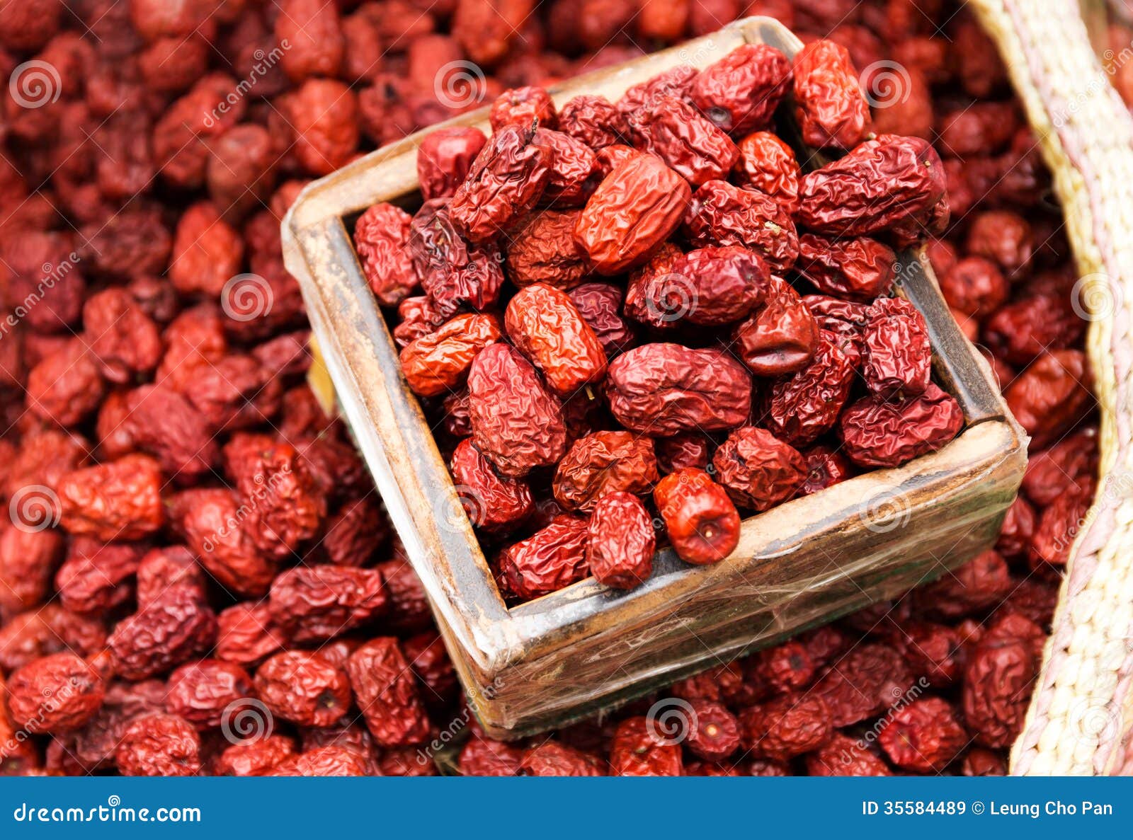Dried red jujube stock image. Image of herbal, date, harvest - 35584489