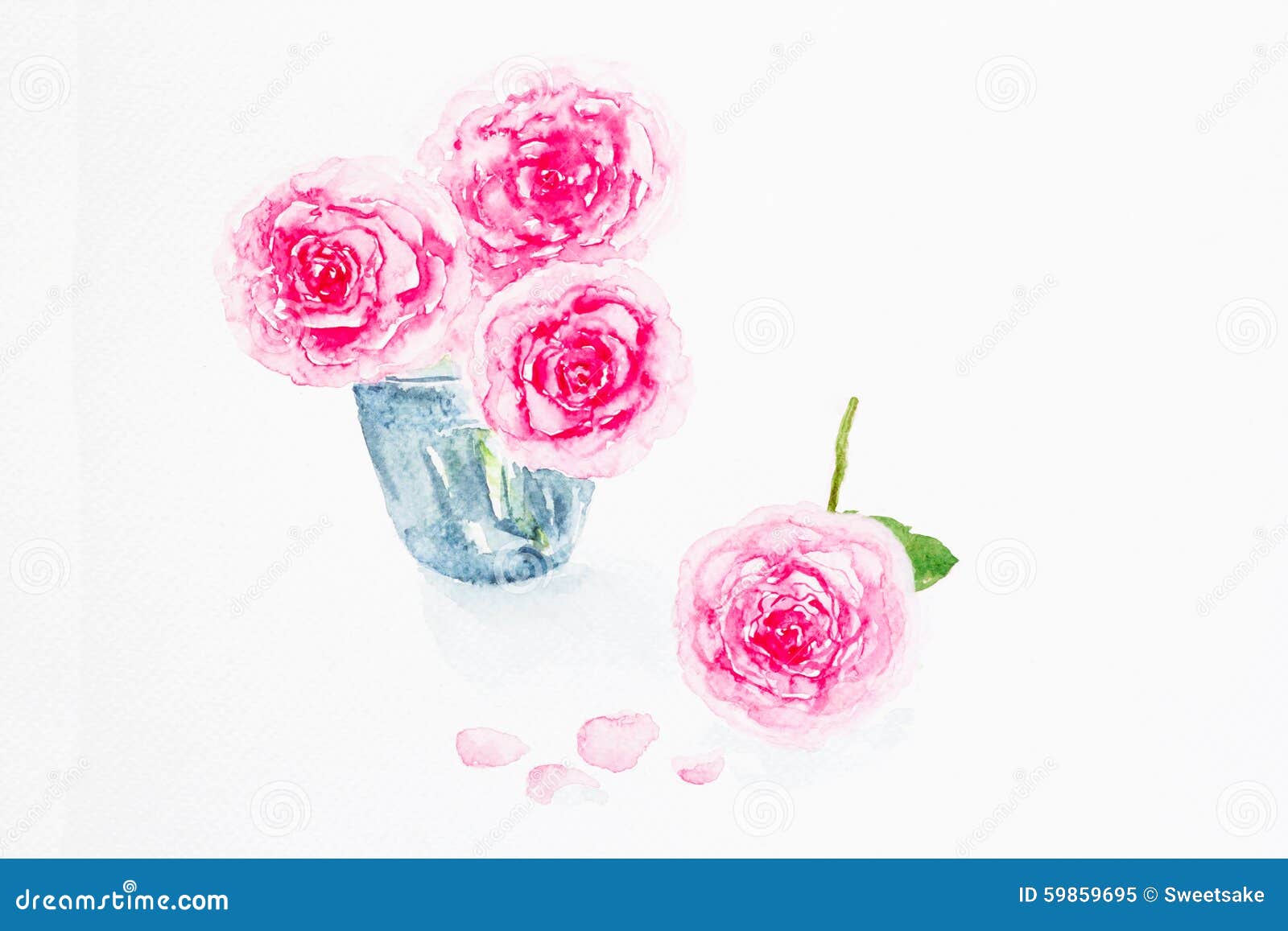 Petals Falling From A Flower Drawing