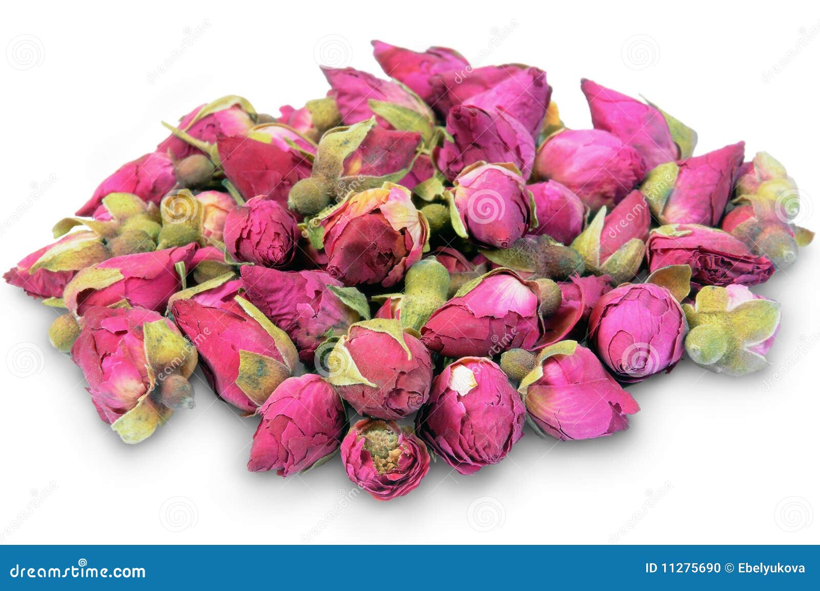 Dried Rosebuds on a white. stock photo. Image of focus - 11275690