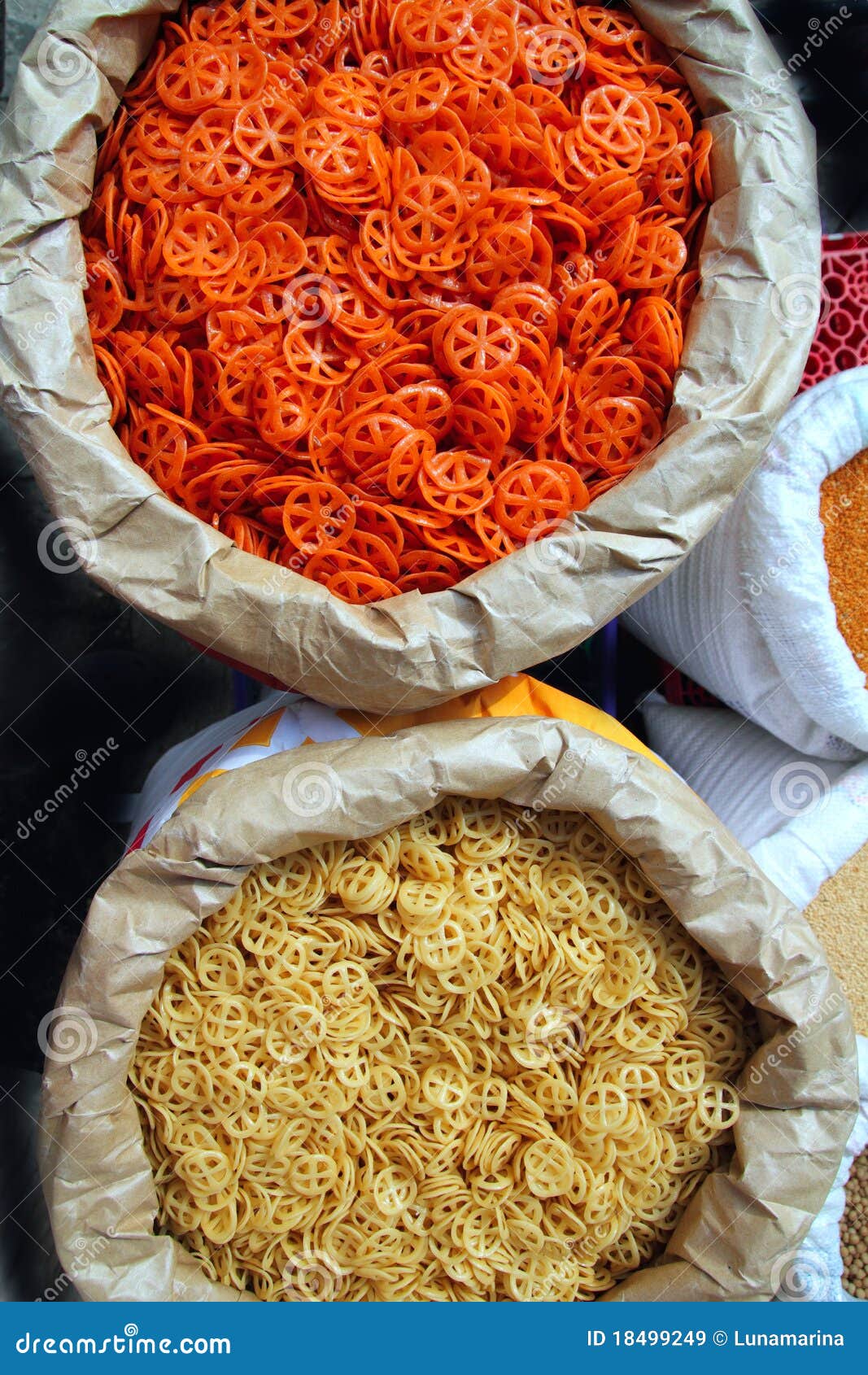 Dried Round Pasta Wheels Pattern Texture Stock Image - Image of nest ...