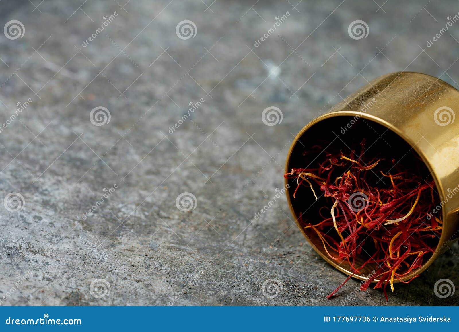 Dried Saffron Spice Threads in a Measure Spoon Stock Photo - Image of ...