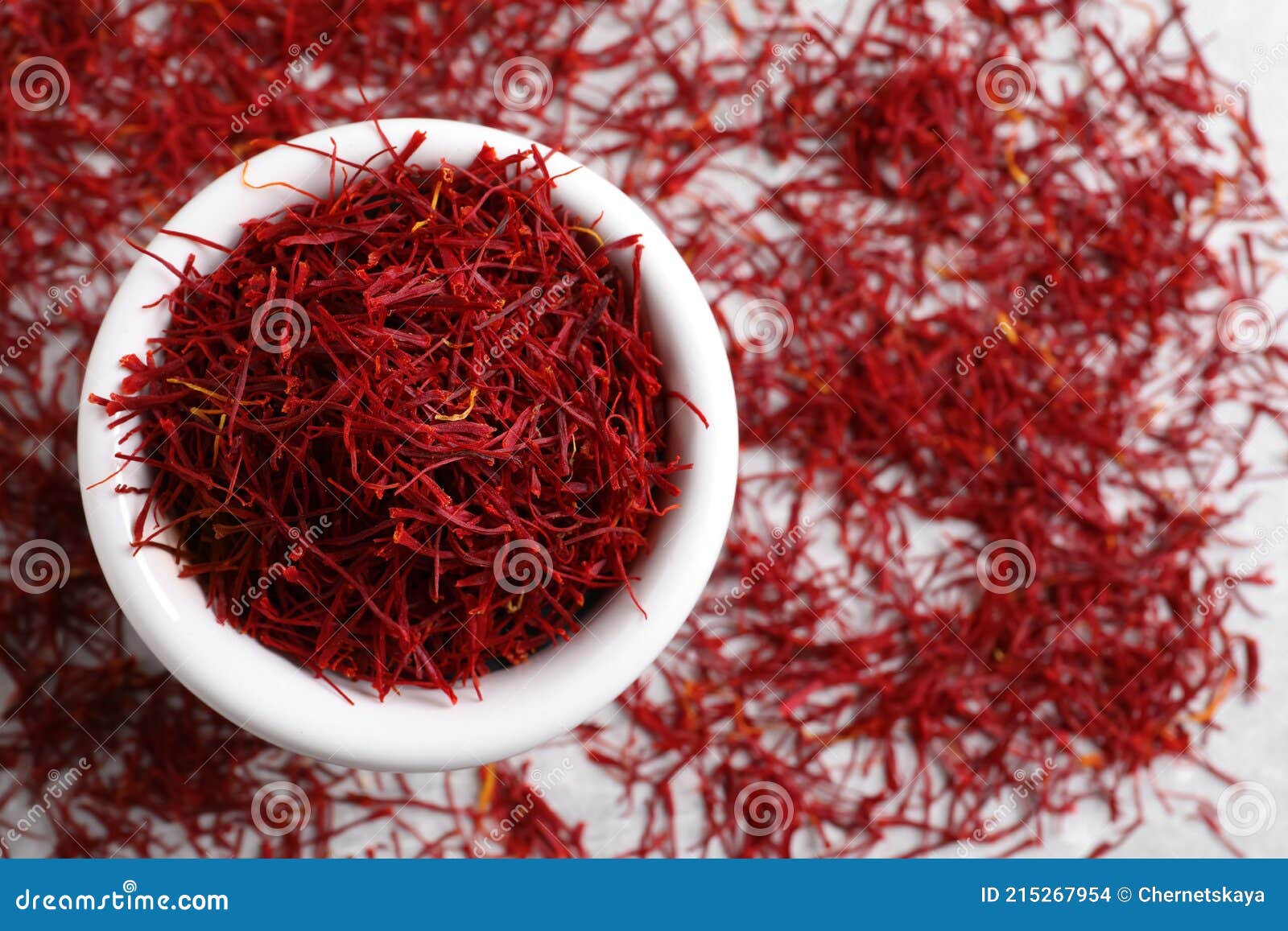 Dried Saffron on Table, Top View. Space for Text Stock Photo - Image of ...