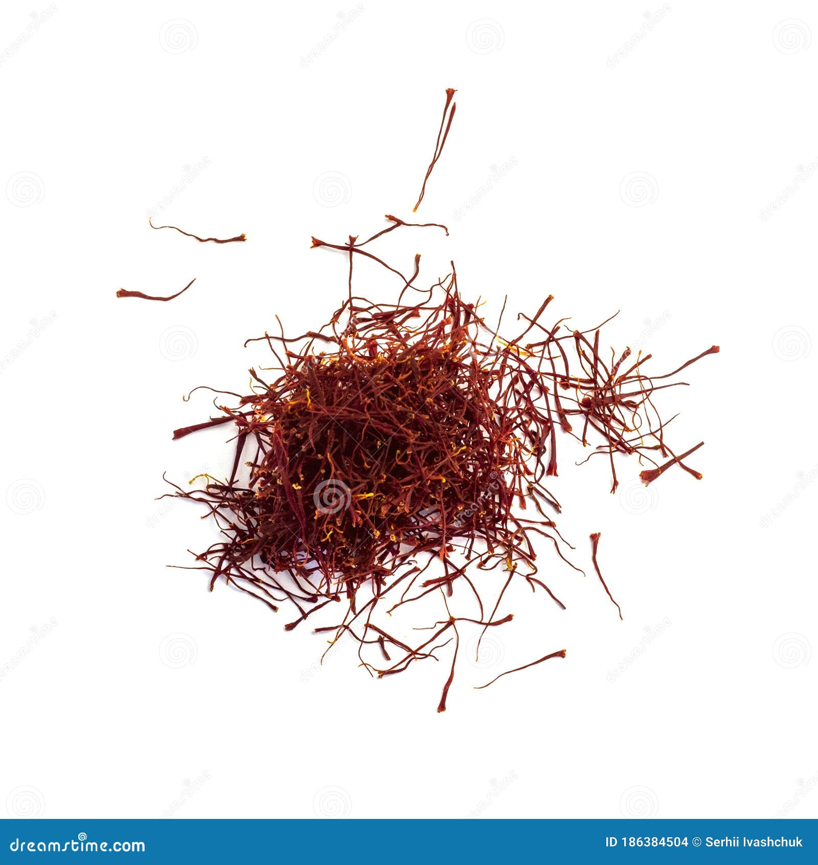 Dried Saffron Threads Isolated on a White Background. Stock Photo ...