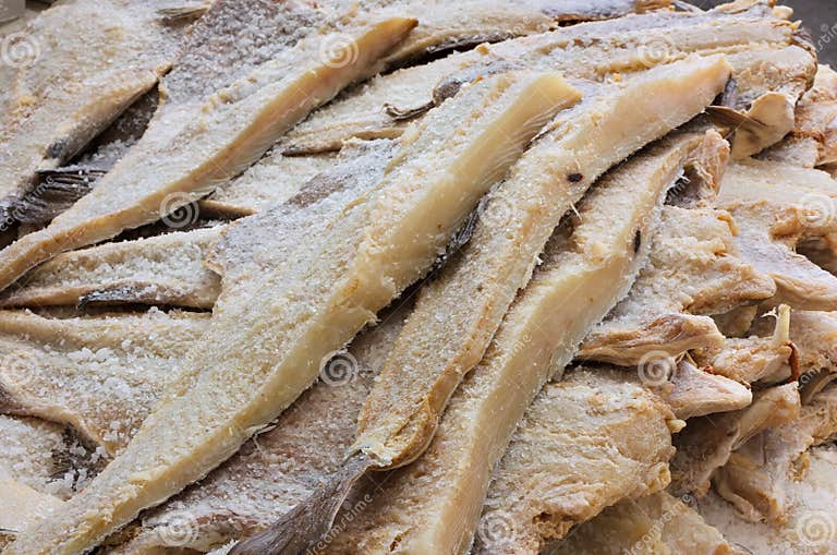 Dried salted cod stock photo. Image of seafood, market - 16912862