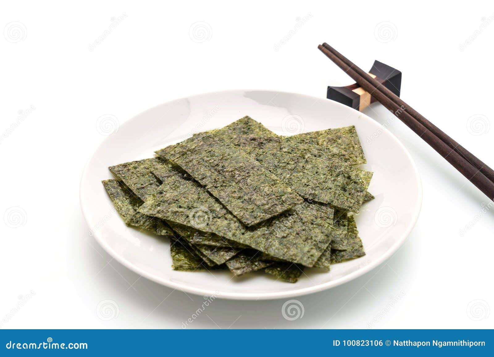 Dried seaweed on white stock photo. Image of isolated - 100823106