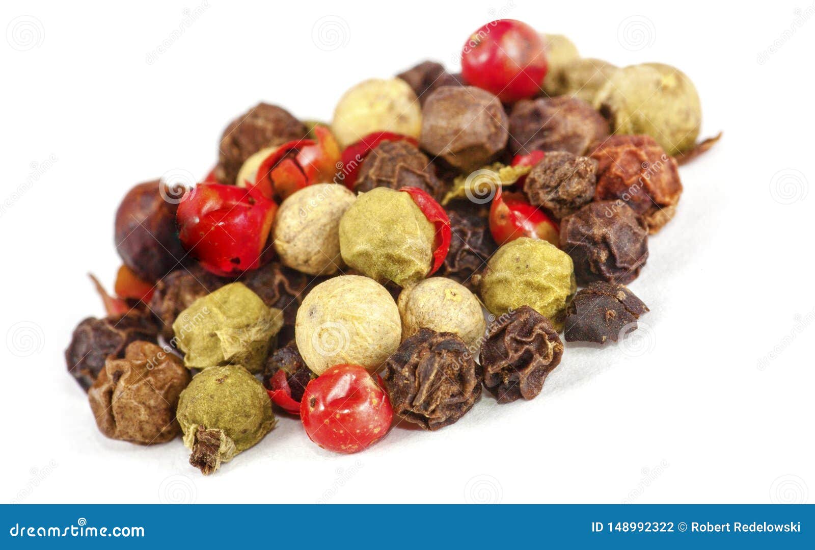 Dried Seeds of Color Pepper. Stock Photo - Image of flavor, background ...