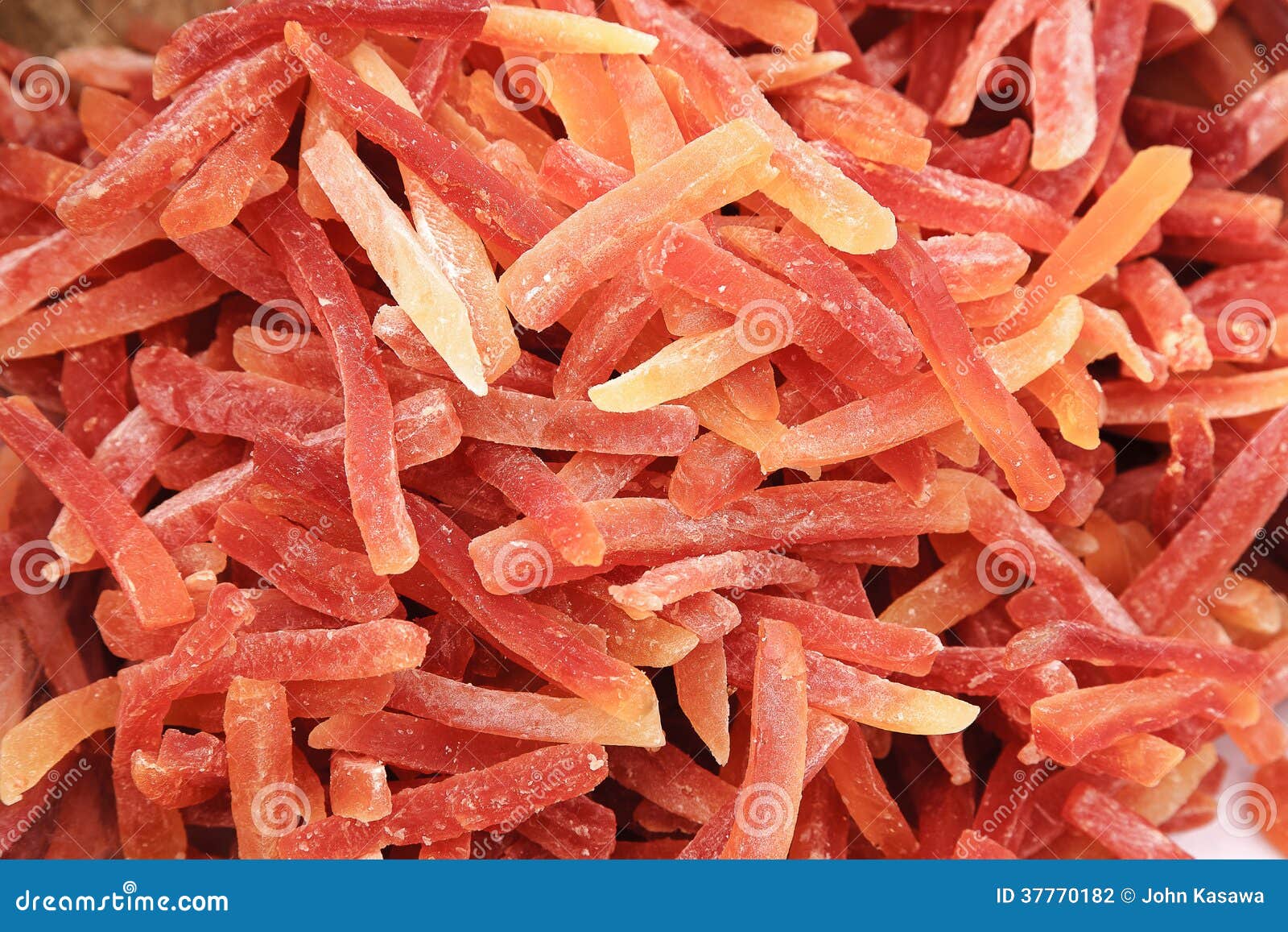 Dried Slice Papaya Fruit Isolated Stock Photo - Image of isolated, food ...