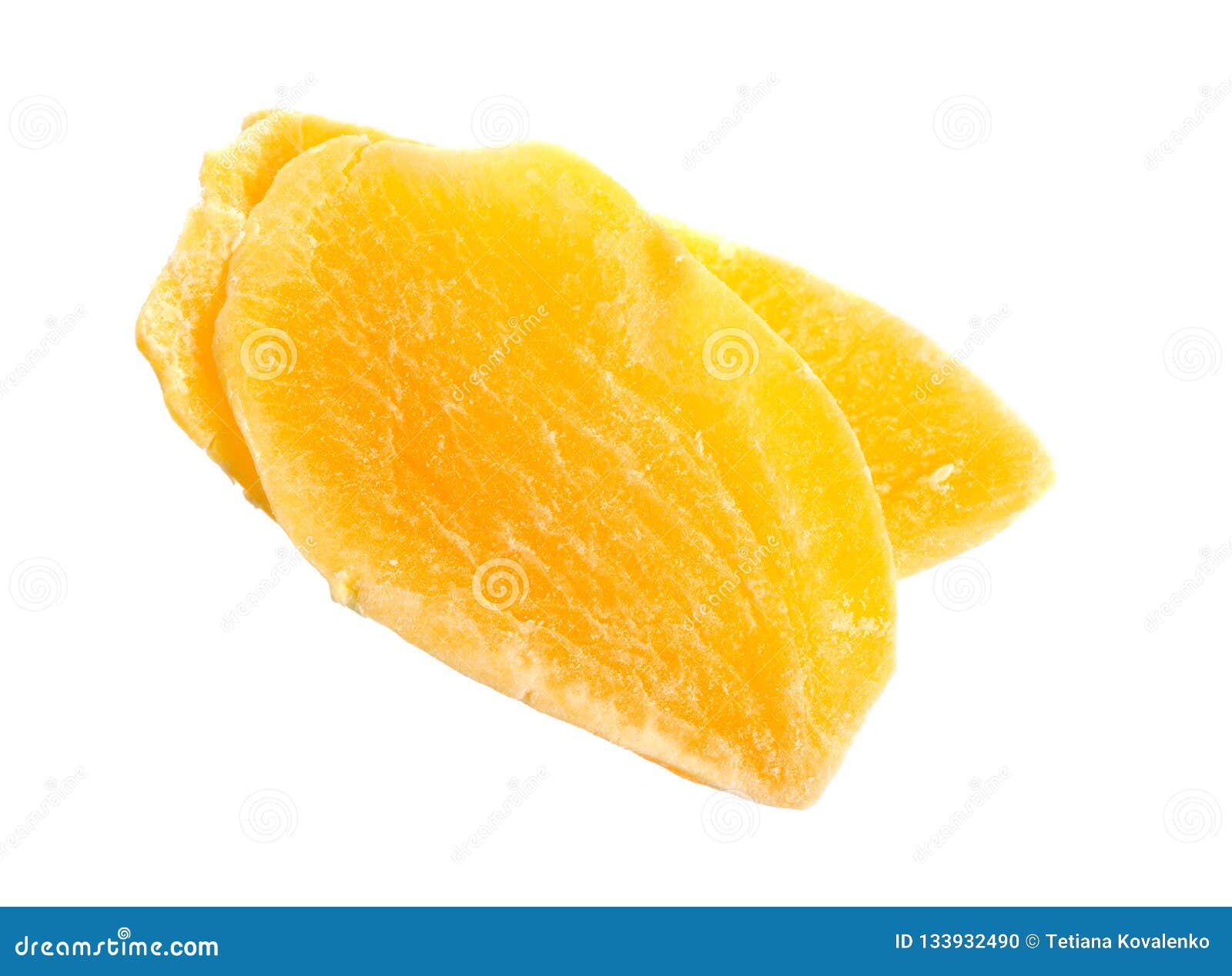Dried Slices Mango Isolated on White Background Stock Photo - Image of ...
