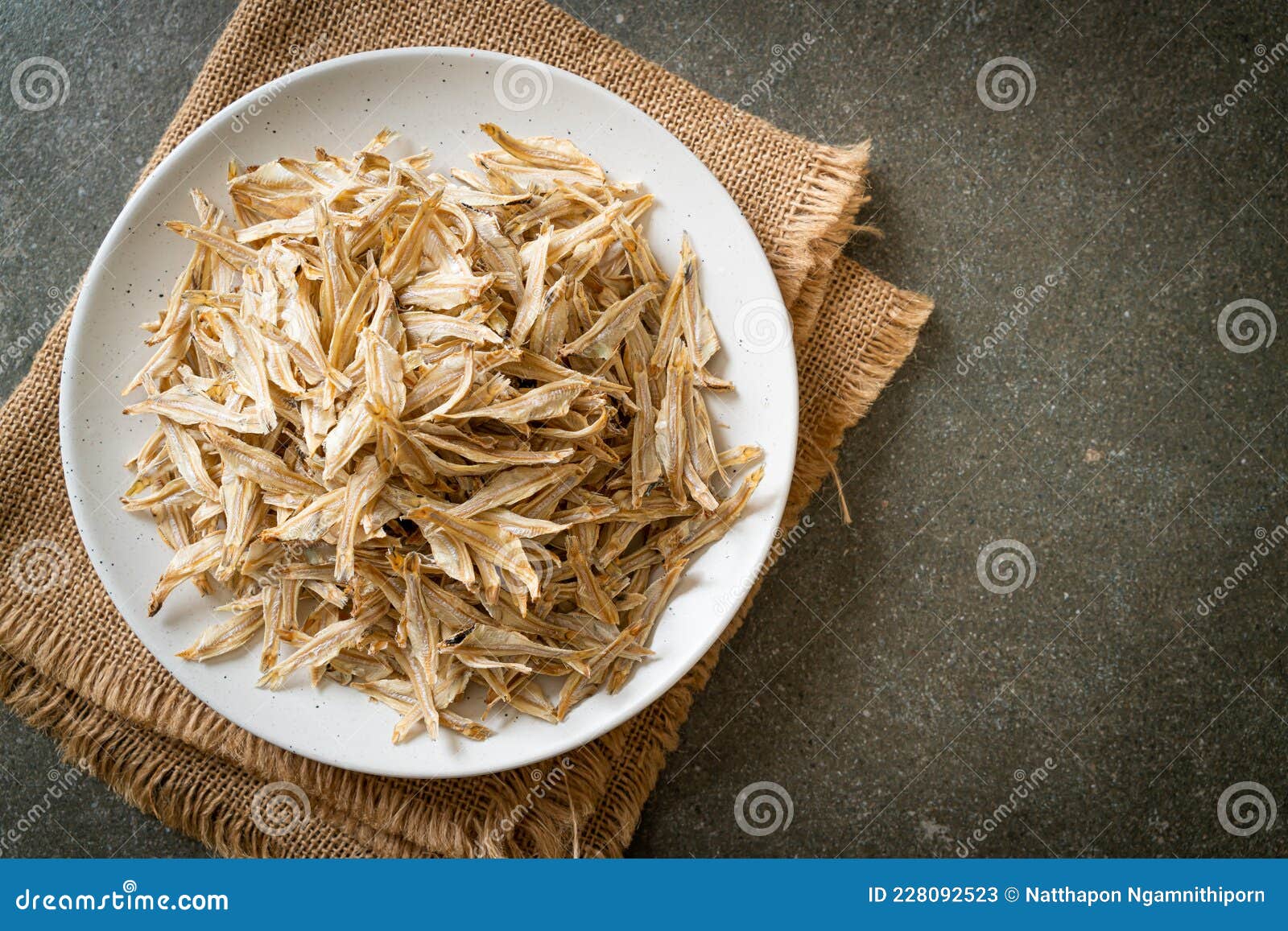 Dried small crispy fish stock image. Image of cooking - 228092523