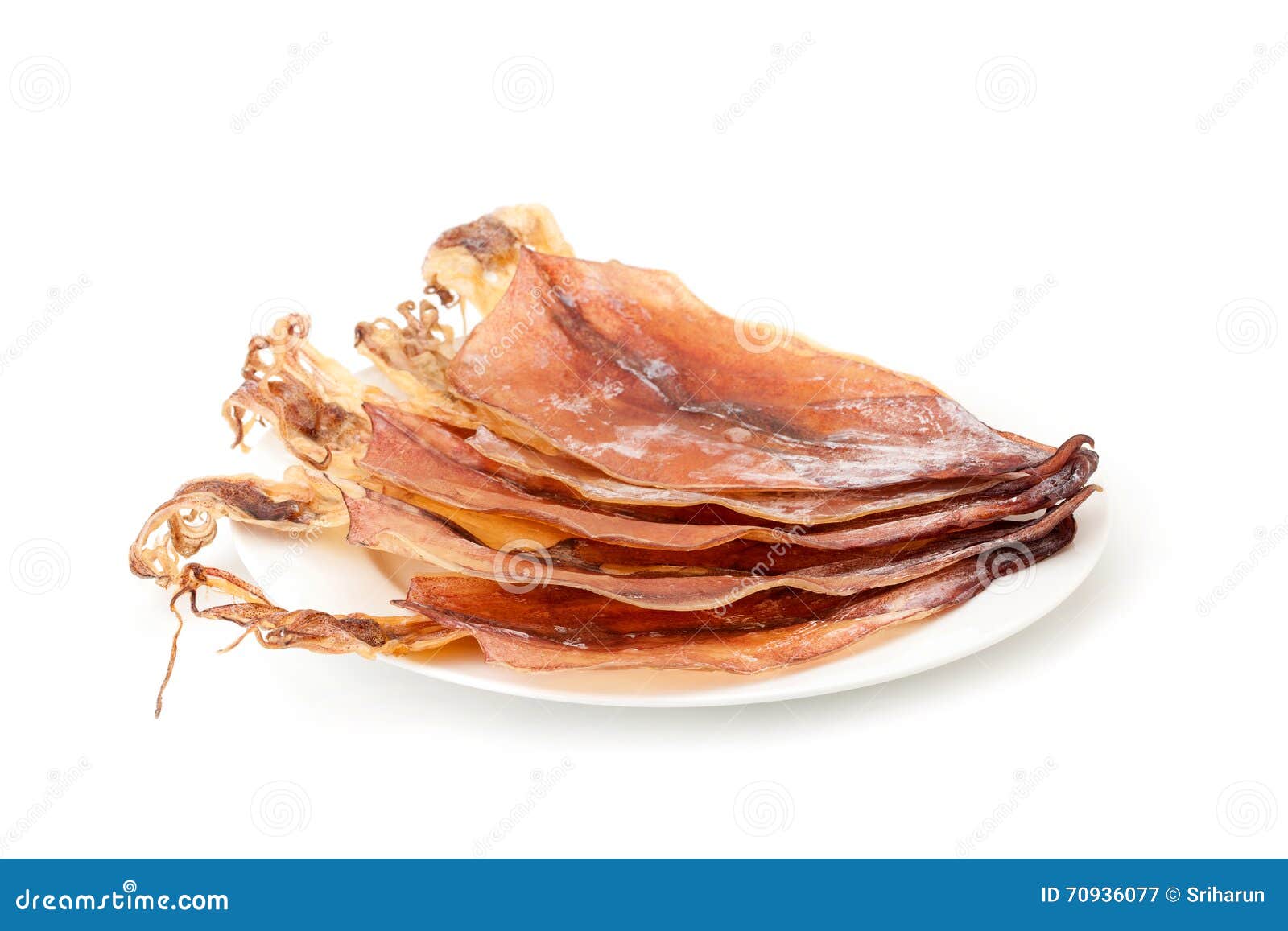 Dried squid stock image. Image of meat, isolated, eating - 70936077
